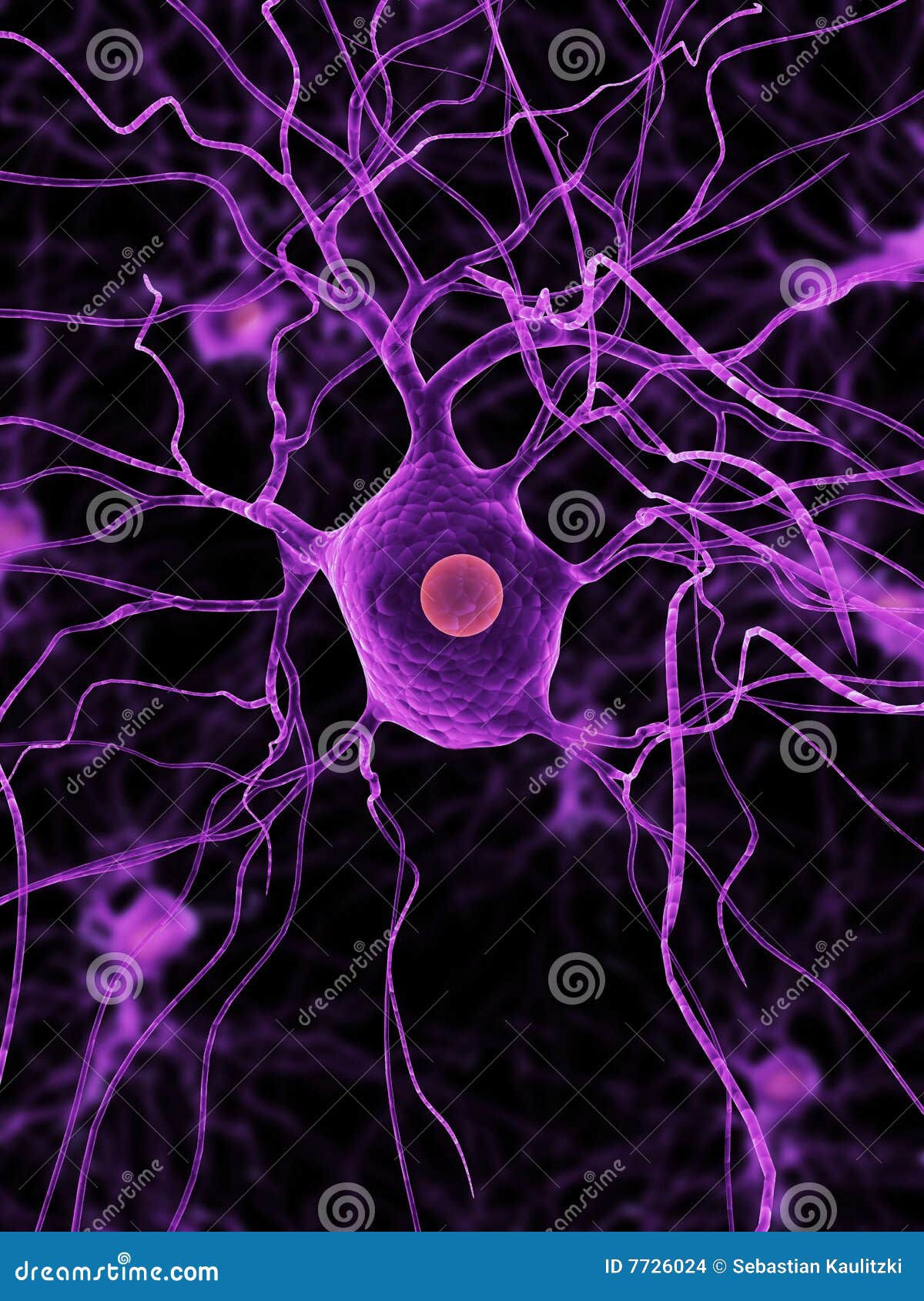 Cellule nerveuse illustration stock. Illustration du science - 7726024