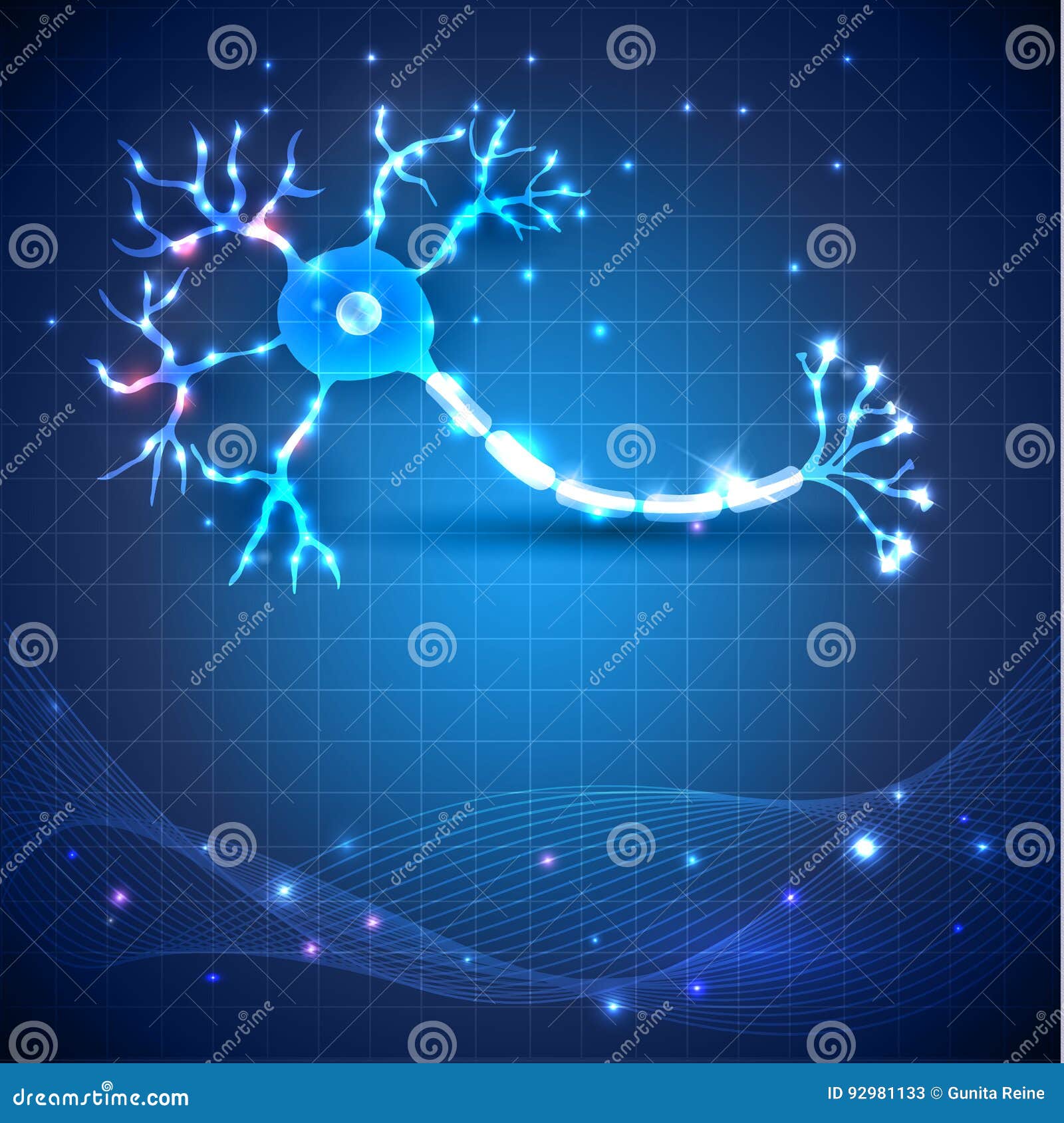 Cellule nerveuse illustration de vecteur. Illustration du diagramme ...