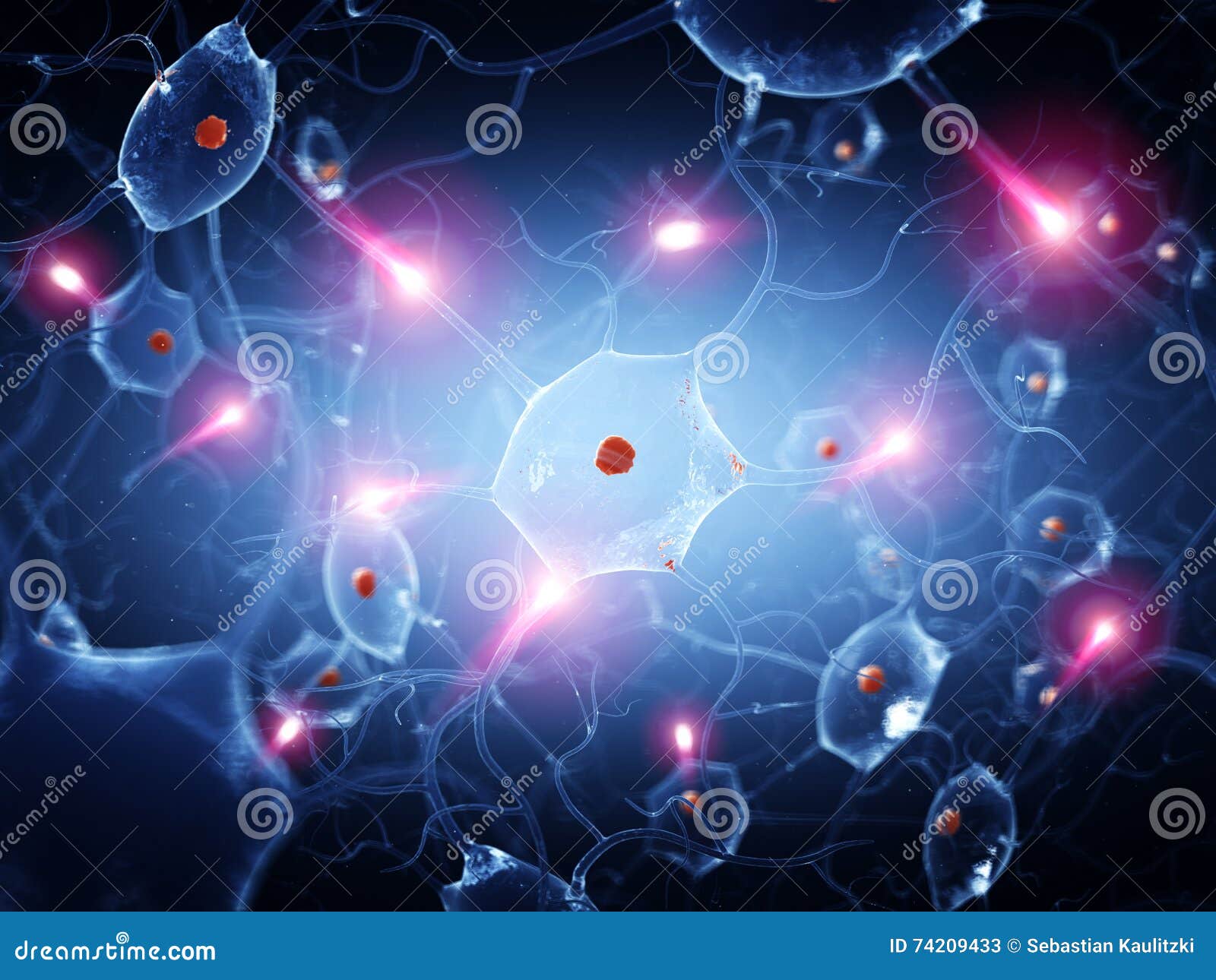 Cellule nerveuse active illustration stock. Illustration du ...