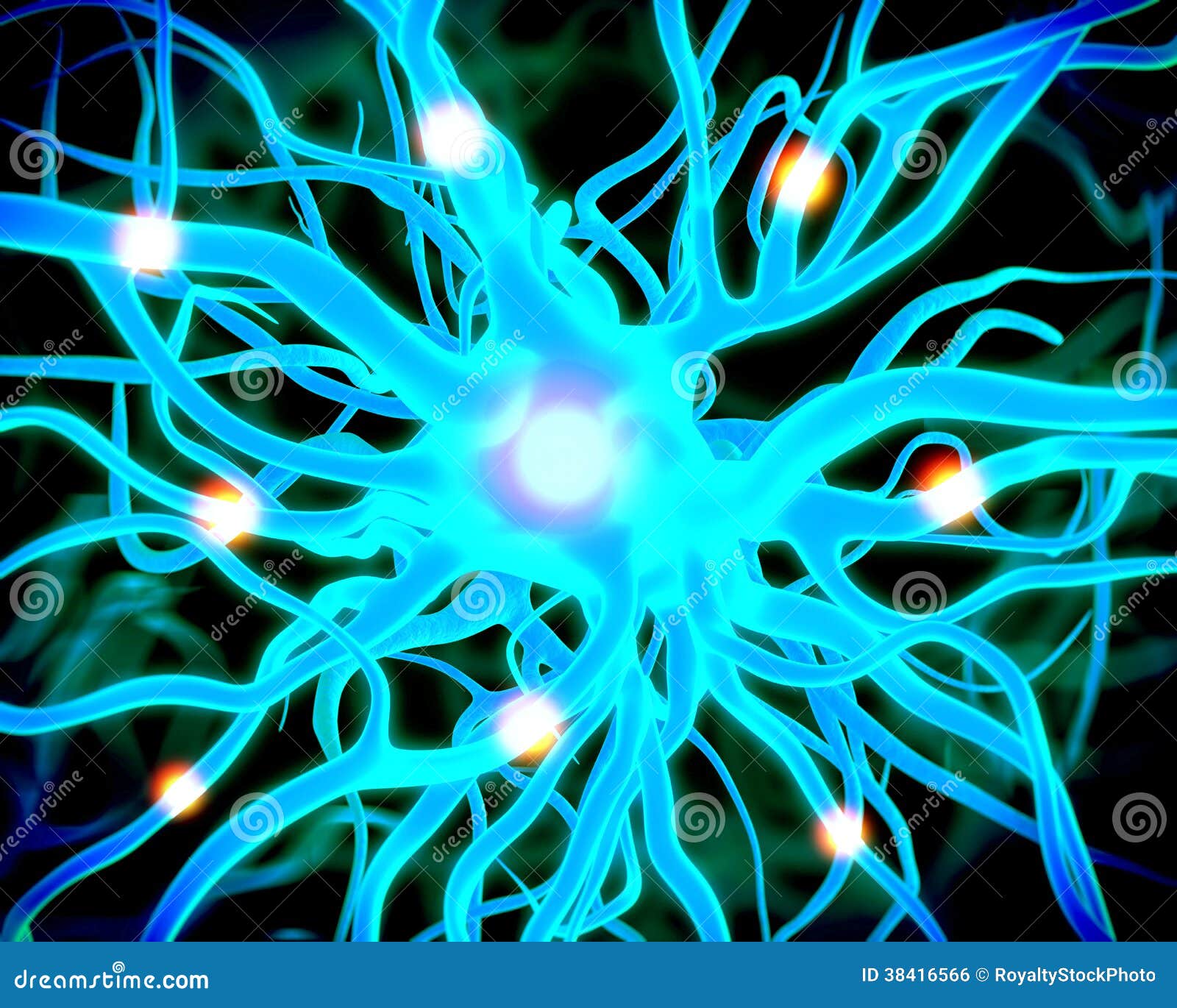 Cellule nervose o neuroni illustrazione di stock. Illustrazione di ...