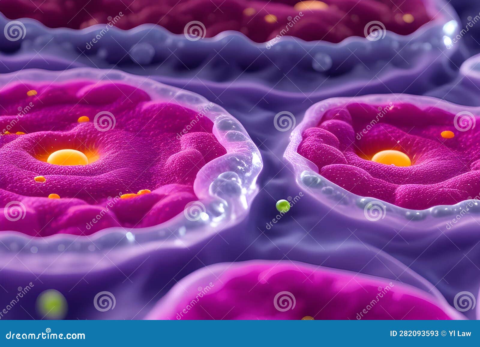 Cellules Du Corps Sous Microscope Illustration Stock - Illustration du ...