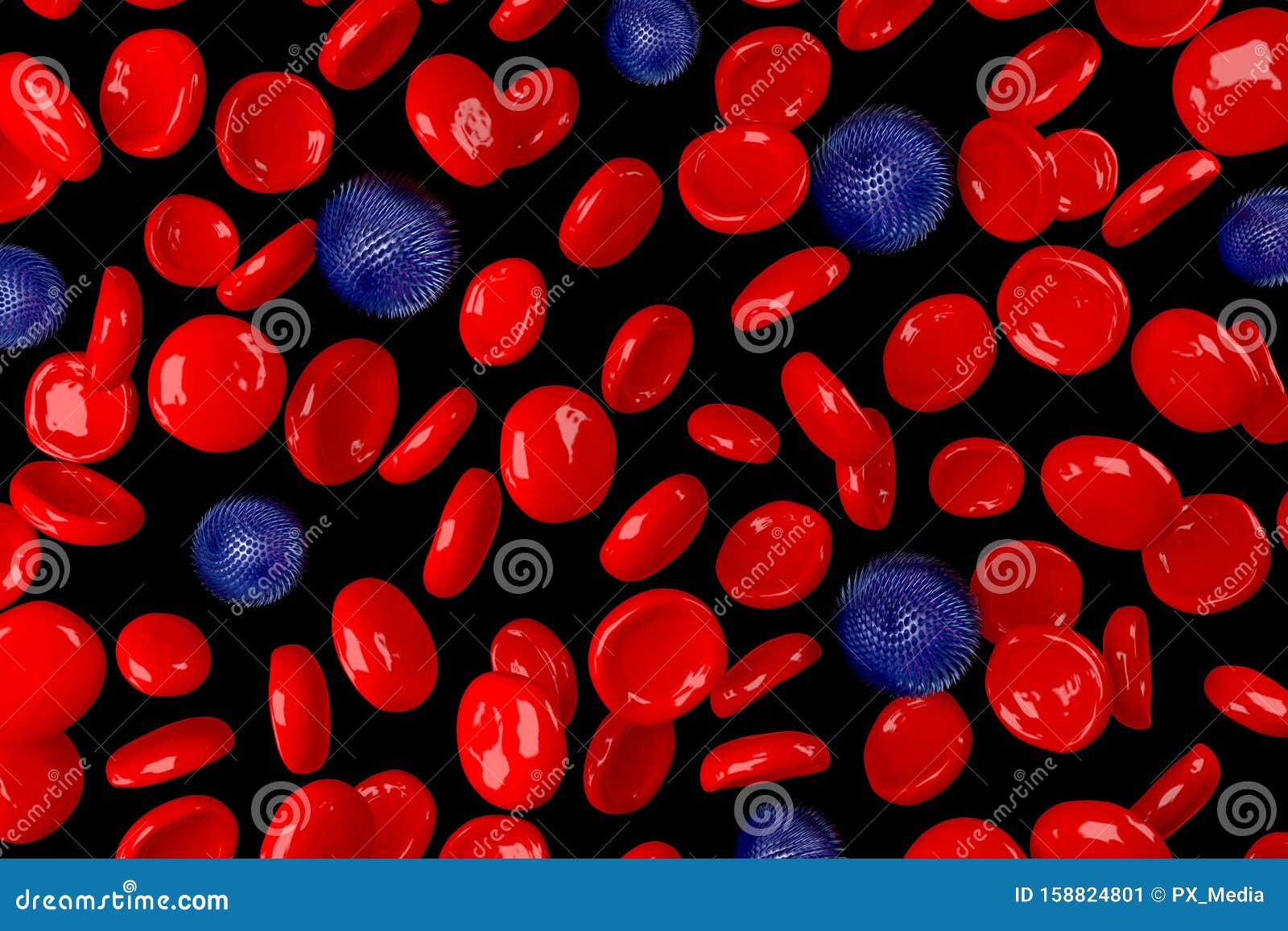 Cellules Rouges 3D, Cellules Virales Illustration Stock - Illustration ...
