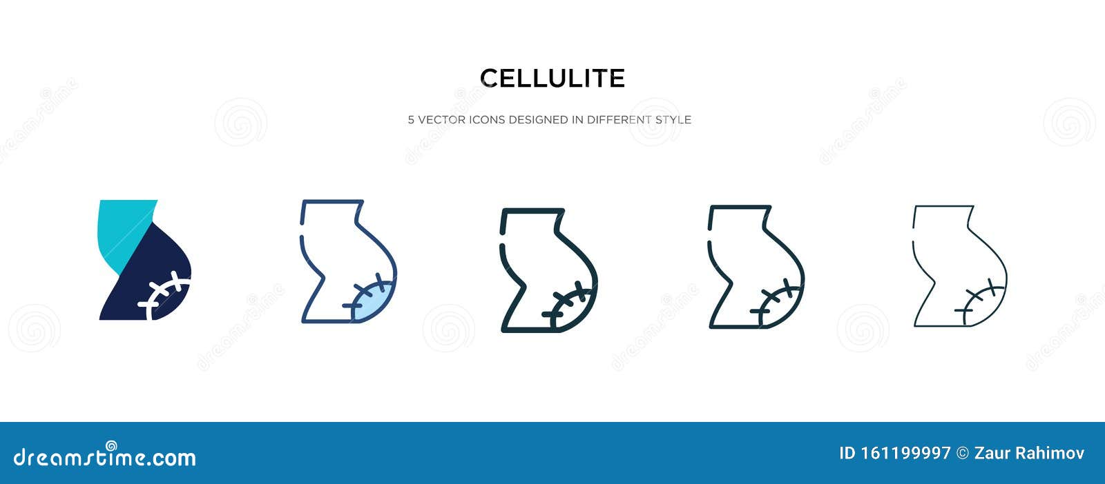 Cellulite Icon in Different Style Vector Illustration. Two Colored and ...