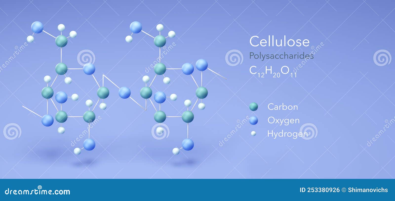 Cellulose Structure 3d
