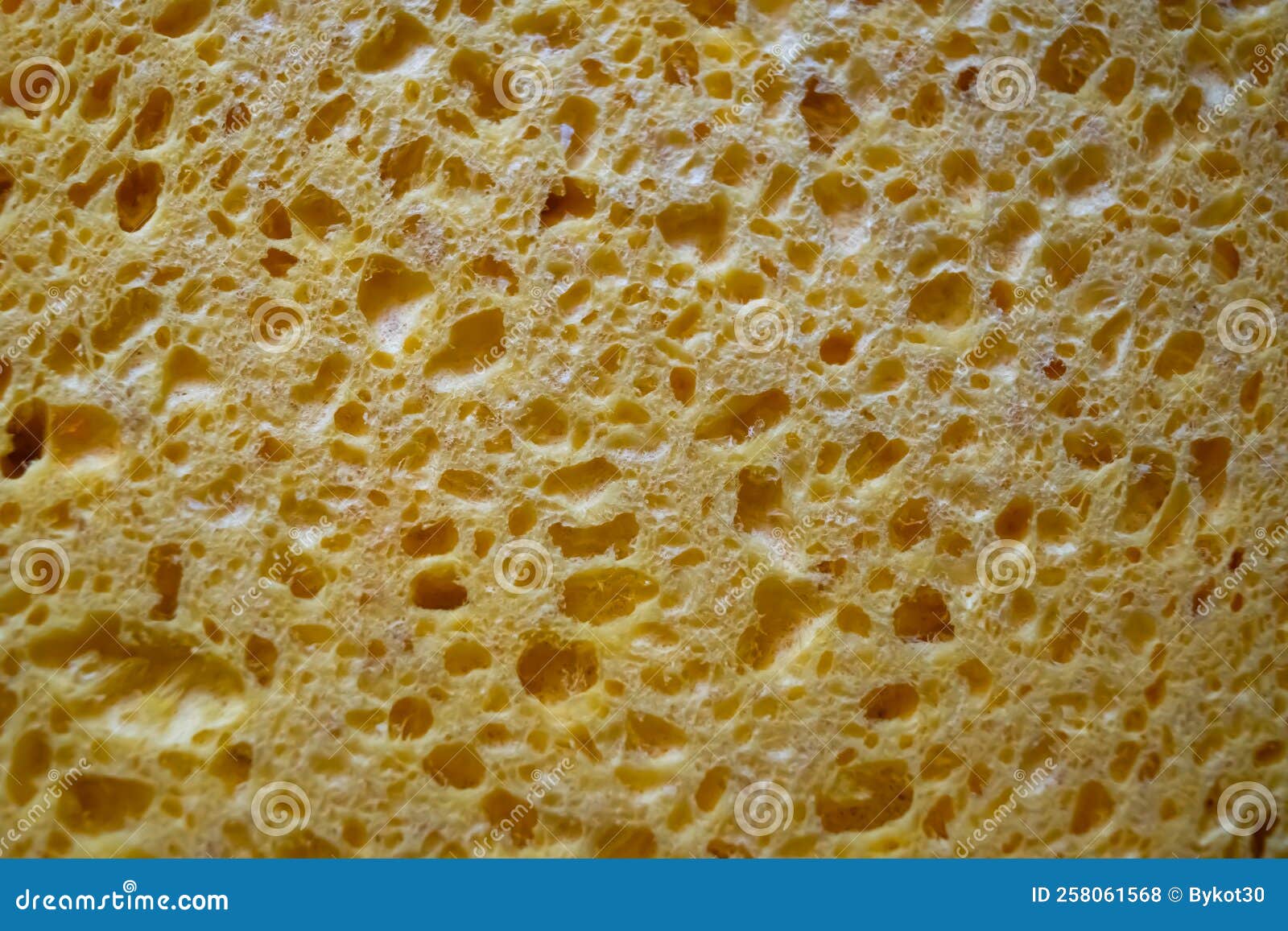 Yellow Cellulose Sponge, Texture and Background. Close-up Stock Photo ...