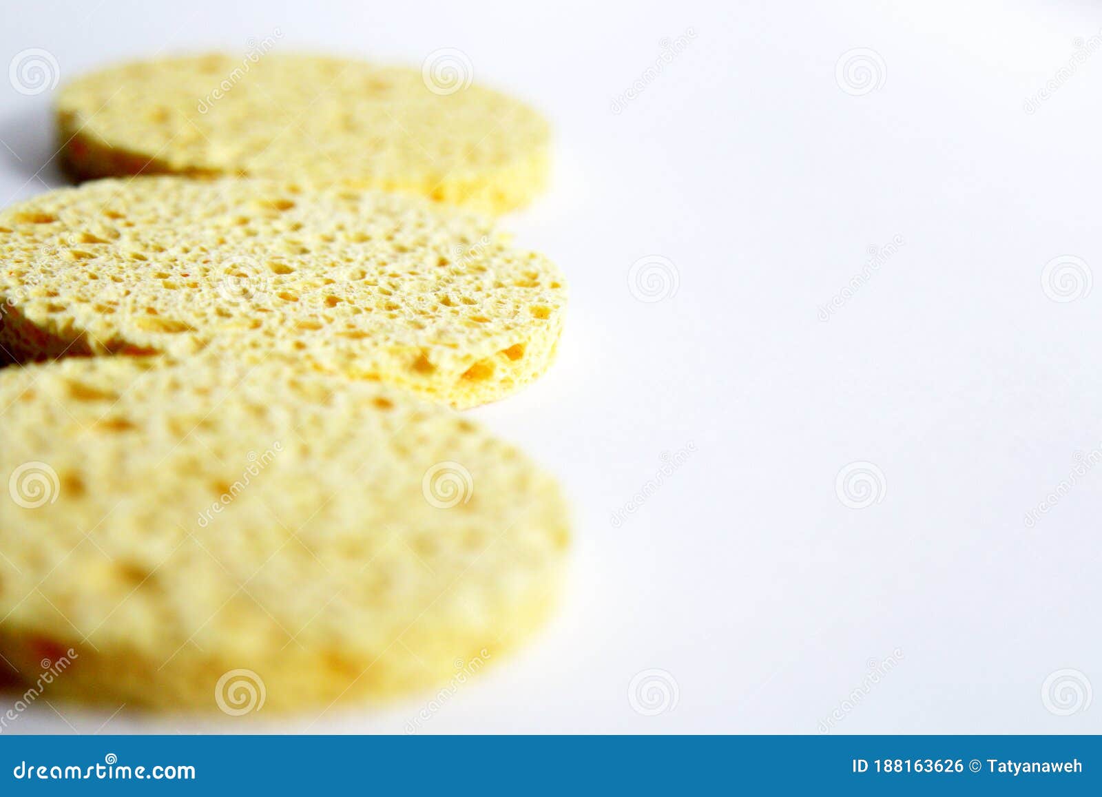 The Cellulose Sponges Lie On A White Background Royalty-Free Stock ...