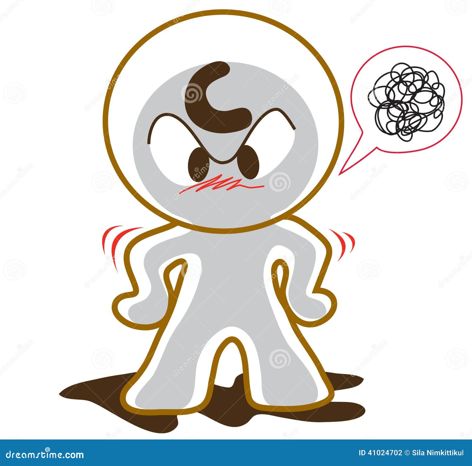 Celoso ilustración del vector. Ilustración de historieta - 41024702