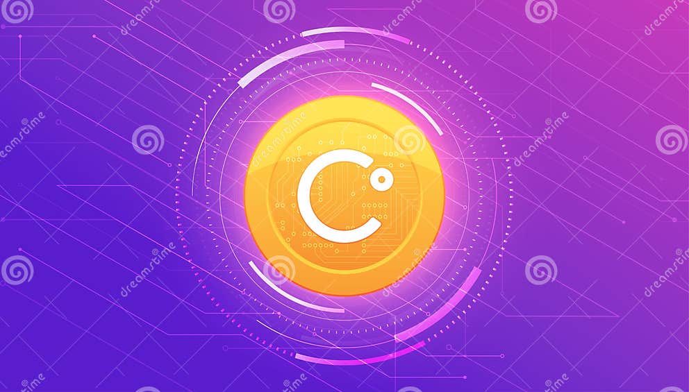 Celsius CEL Banner. CEL Coin Cryptocurrency Concept Banner Background Stock Vector ...