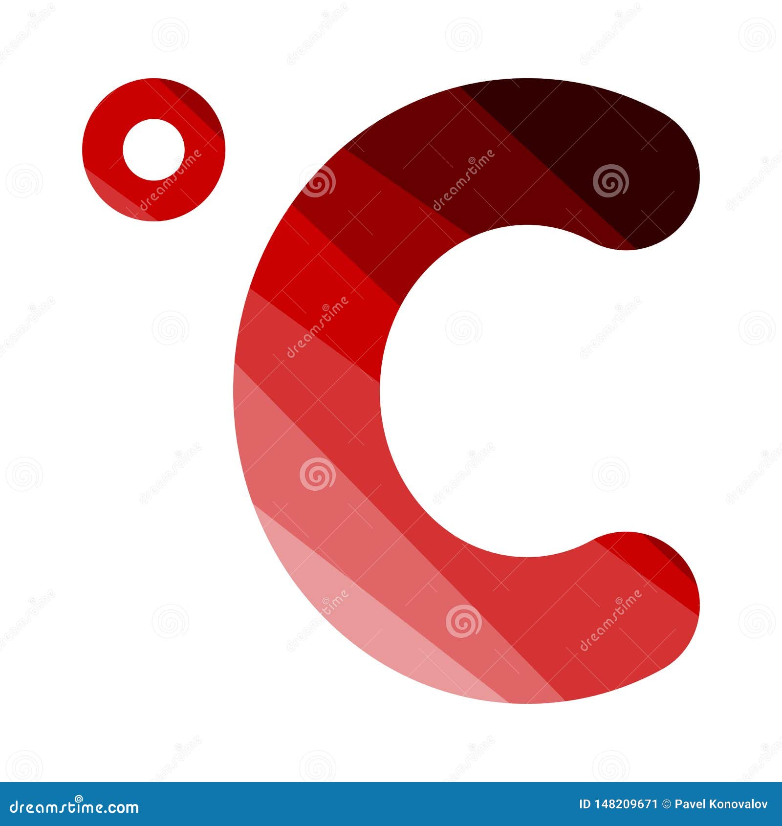 Celsius Degree Icon stock vector. Illustration of line - 148209671