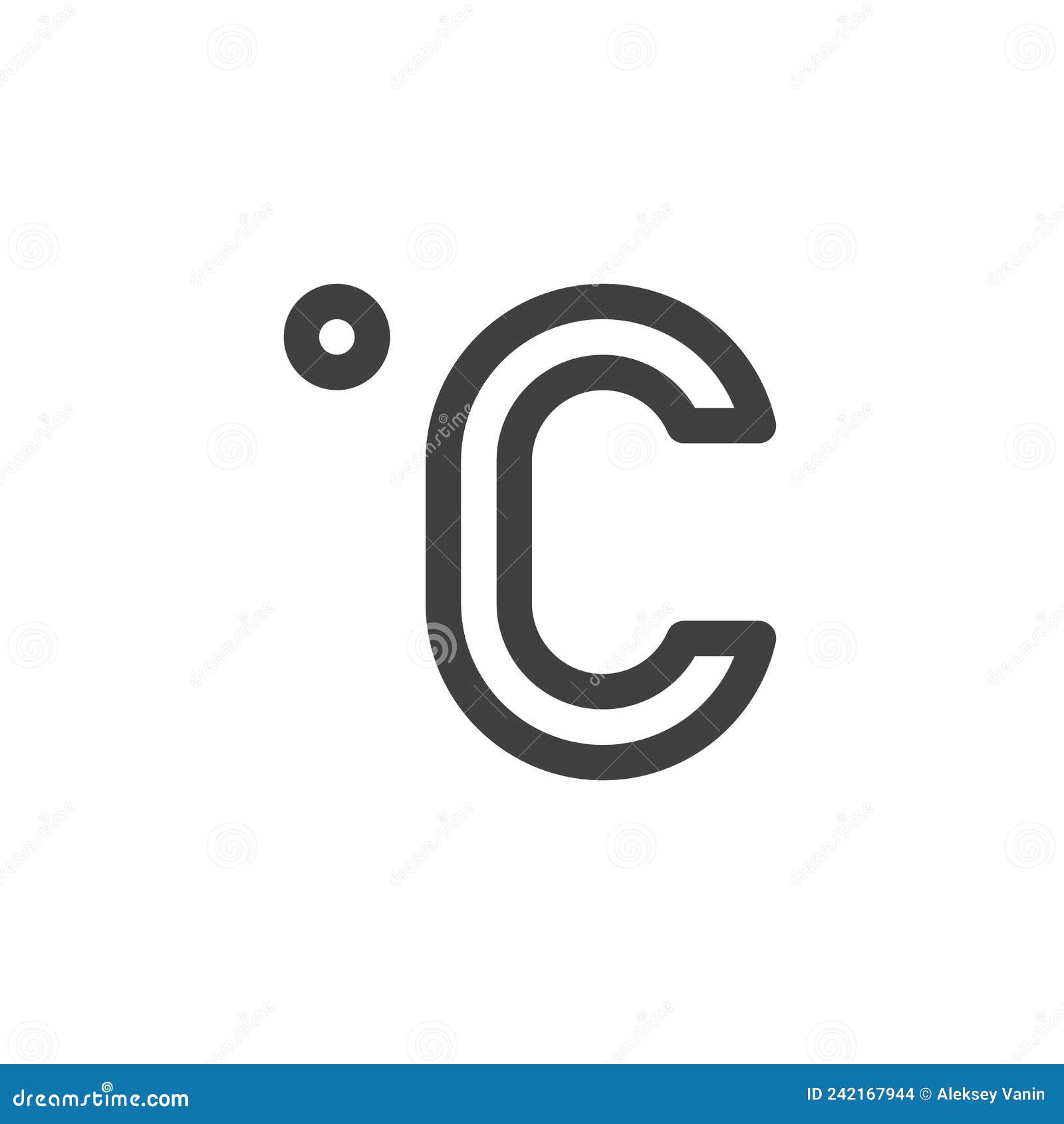 Celsius degrees line icon stock vector. Illustration of sign - 242167944