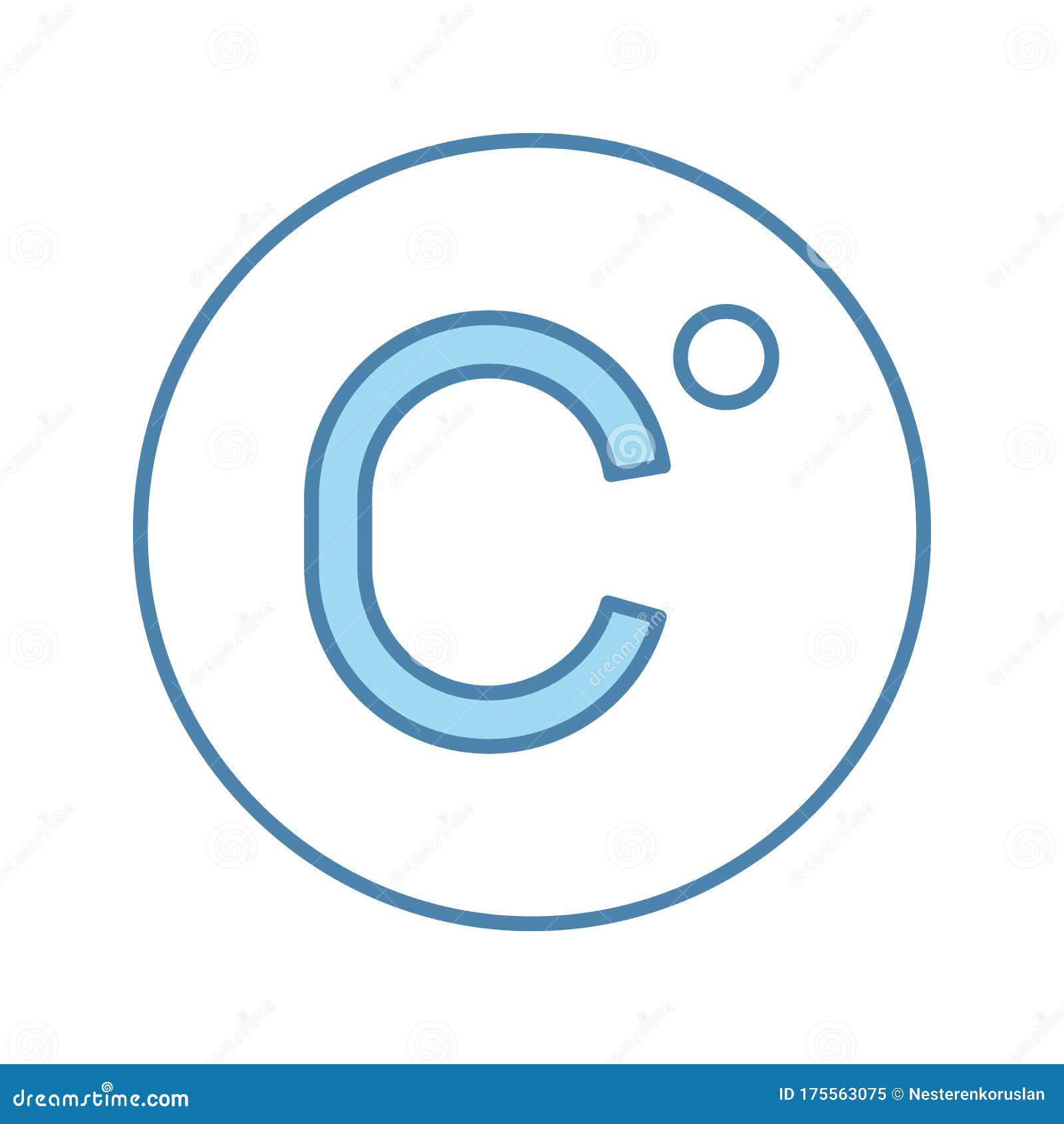 Celsius Degrees Temperature Color Icon Stock Vector - Illustration of ...