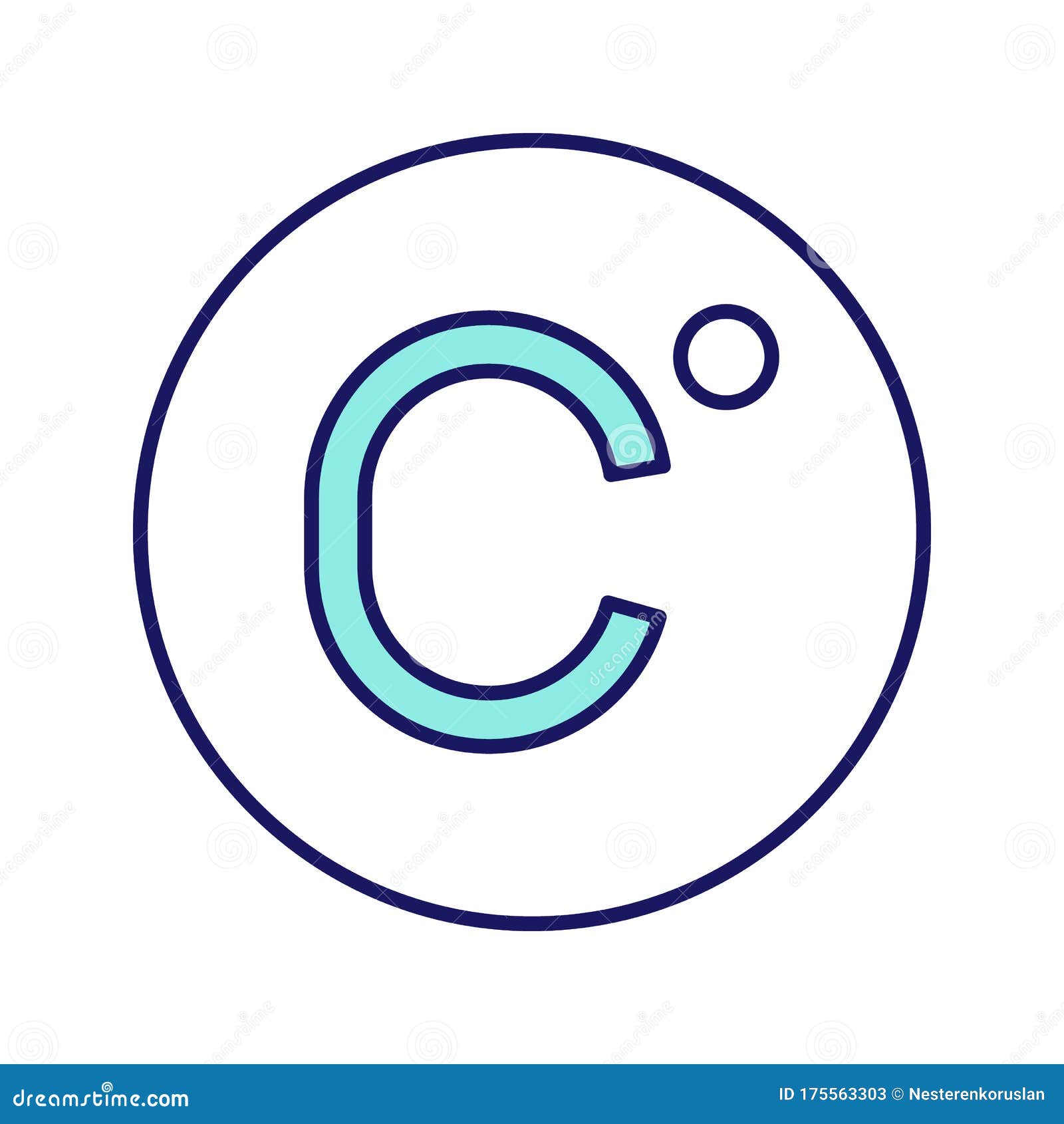 Celsius Degrees Temperature Color Icon Stock Vector - Illustration of ...