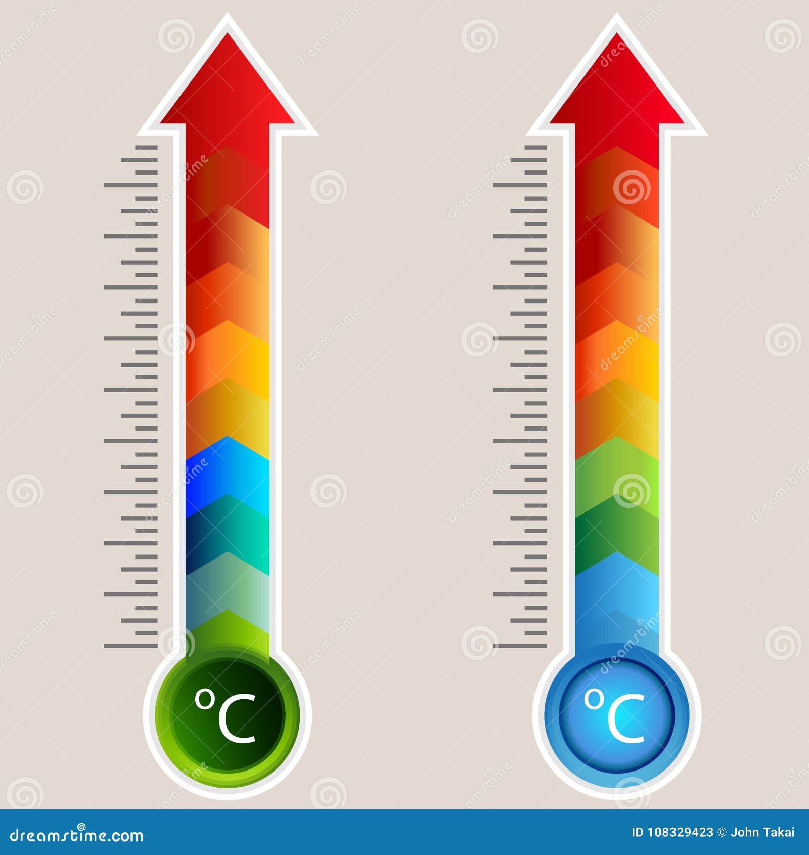 Celsius Heat Map Arrow Gauge Thermometer Stock Vector - Illustration of ...