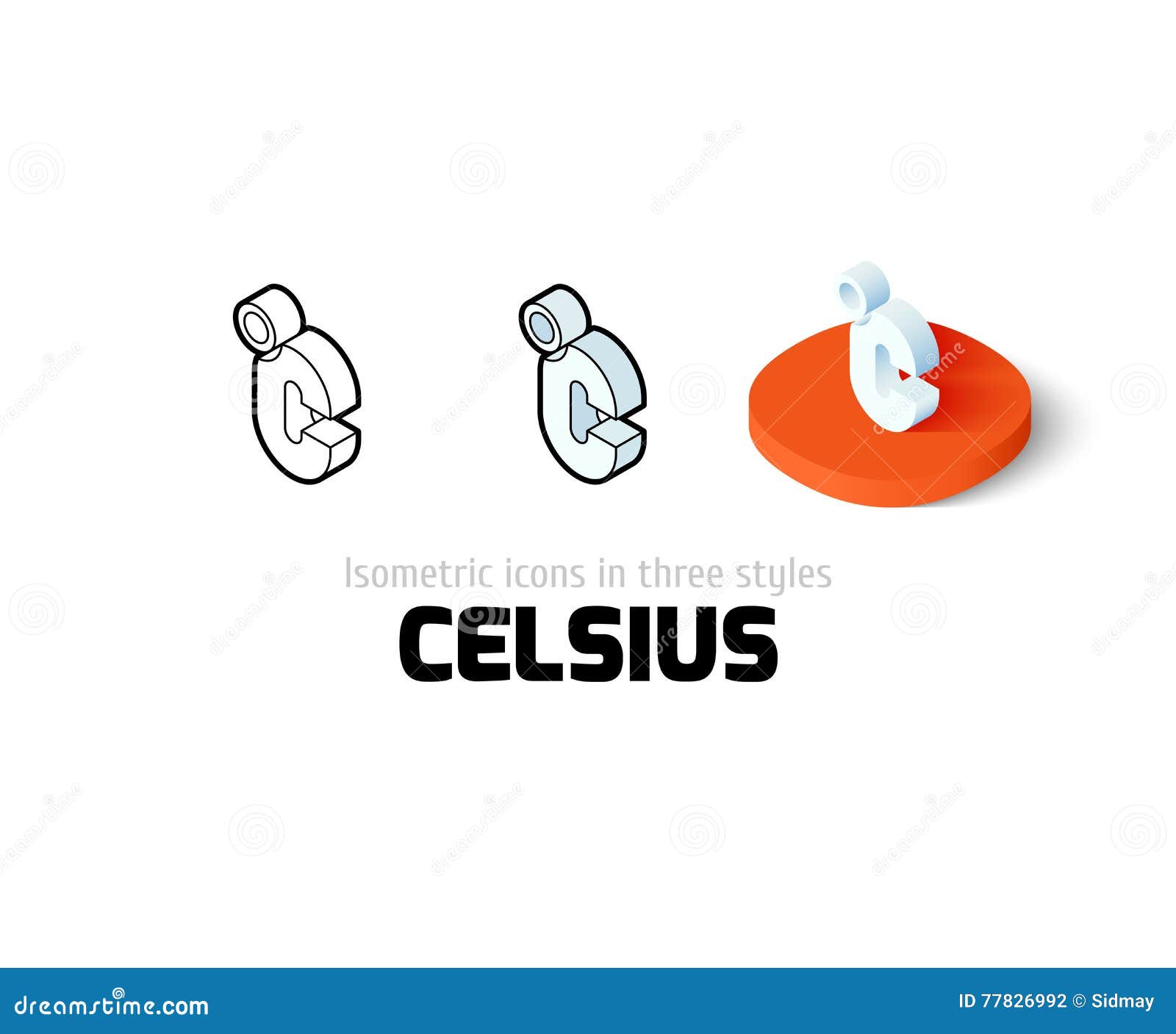 Celsius Icon in Different Style Stock Vector - Illustration of ...