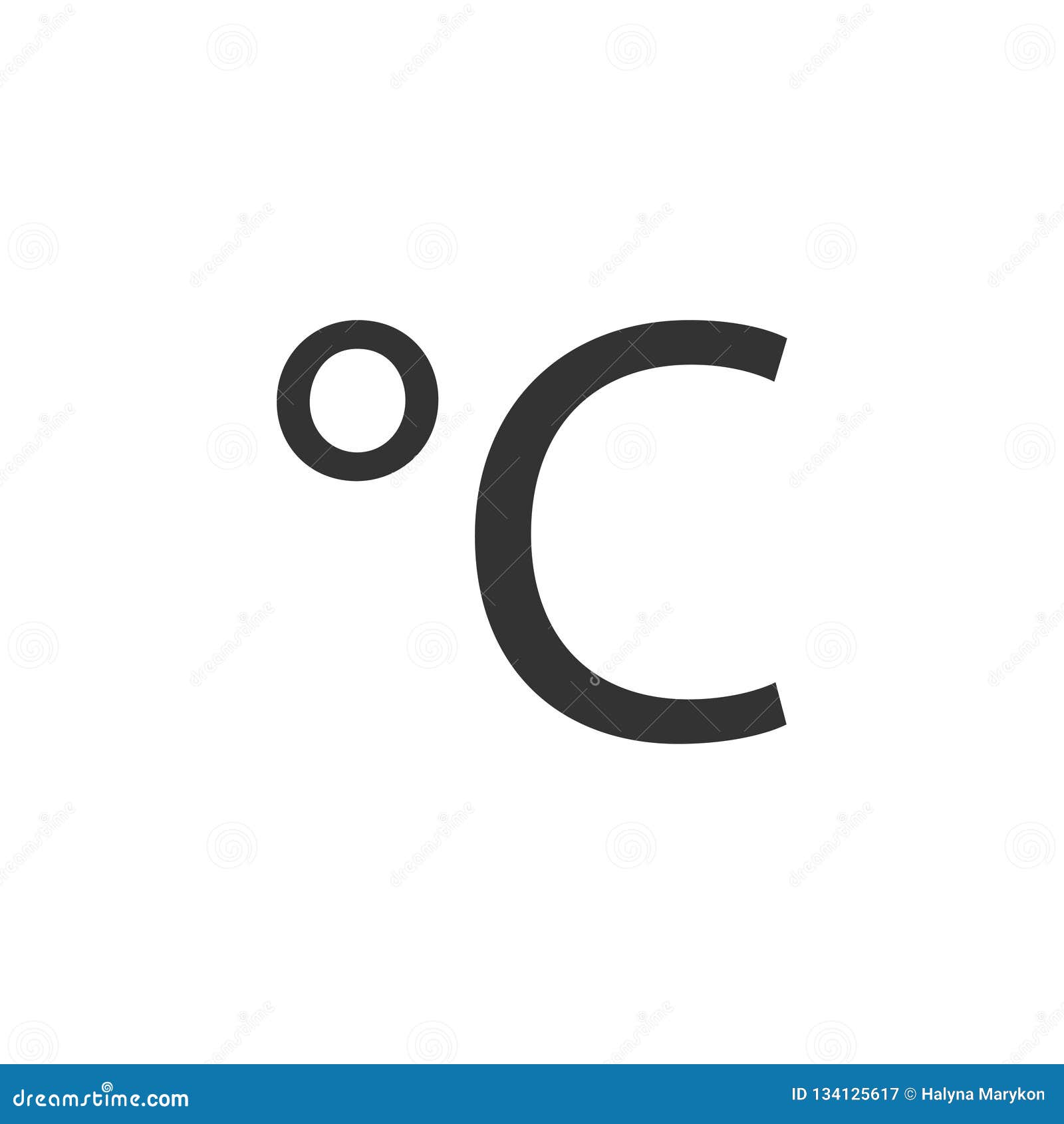 Celsius icon flat stock vector. Illustration of meteorology - 134125617