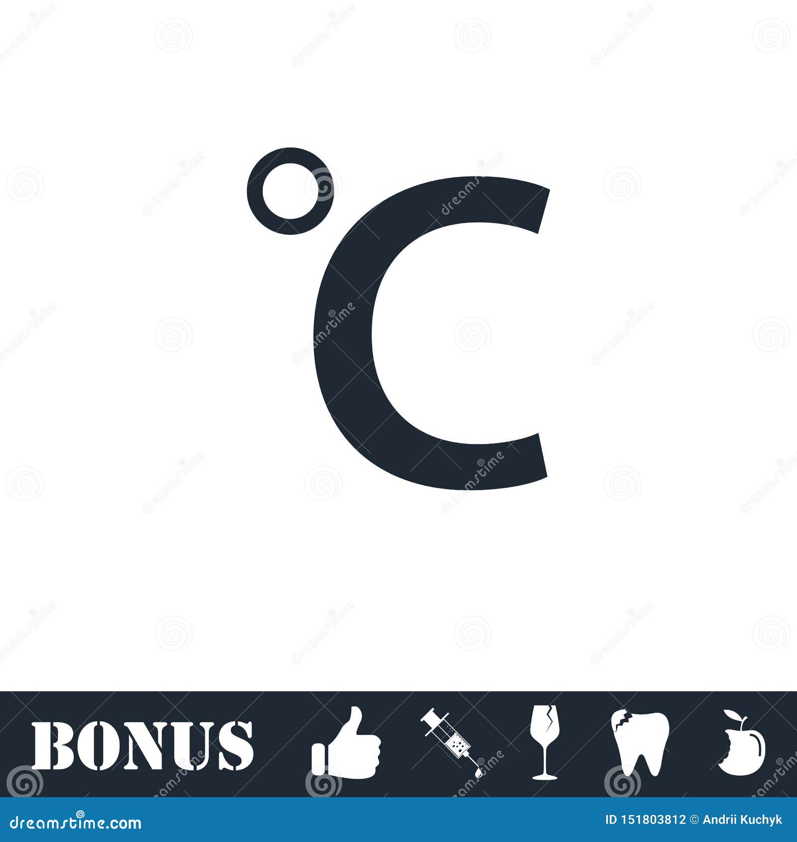 Celsius icon flat editorial photography. Illustration of glass - 151803812