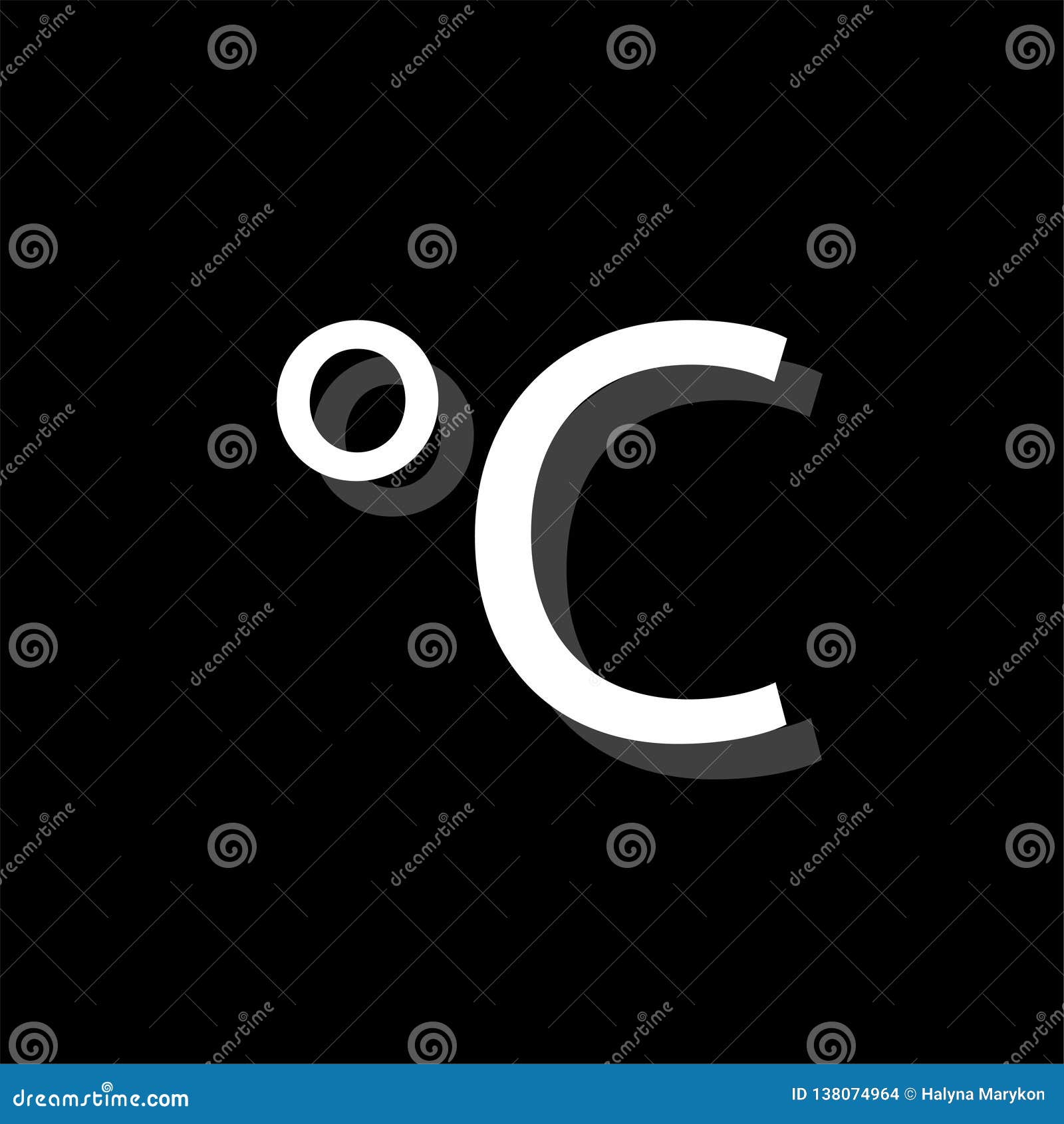 Celsius icon flat stock illustration. Illustration of flat - 138074964