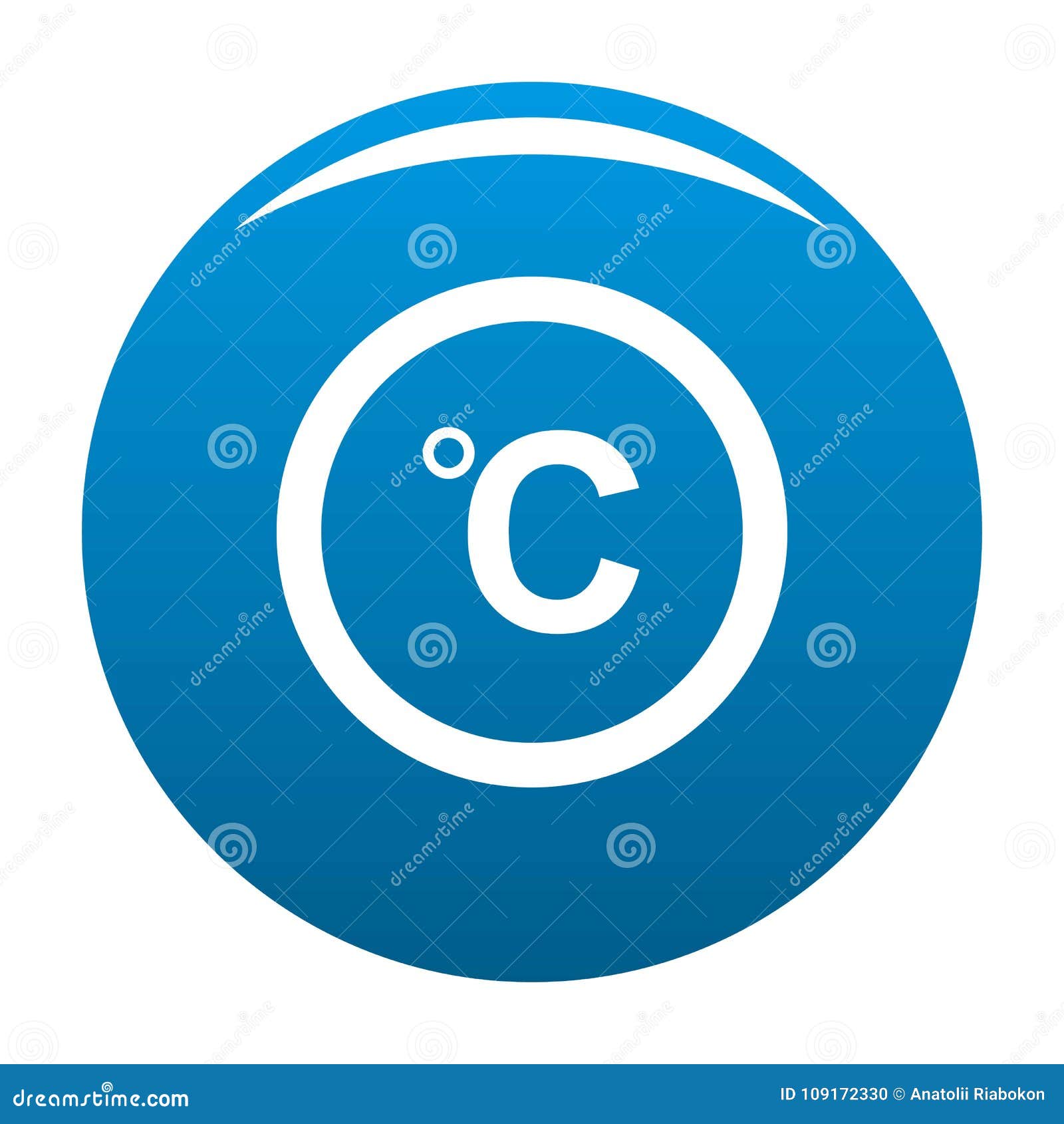Celsius icon blue vector stock vector. Illustration of measurement ...