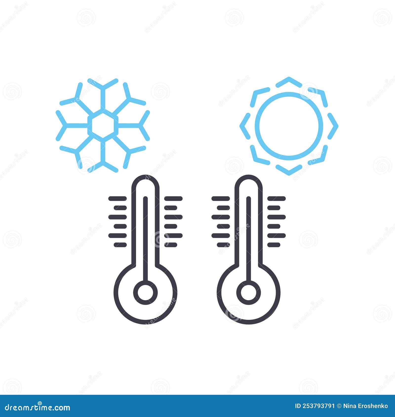 Celsius Line Icon, Outline Symbol, Vector Illustration, Concept Sign ...