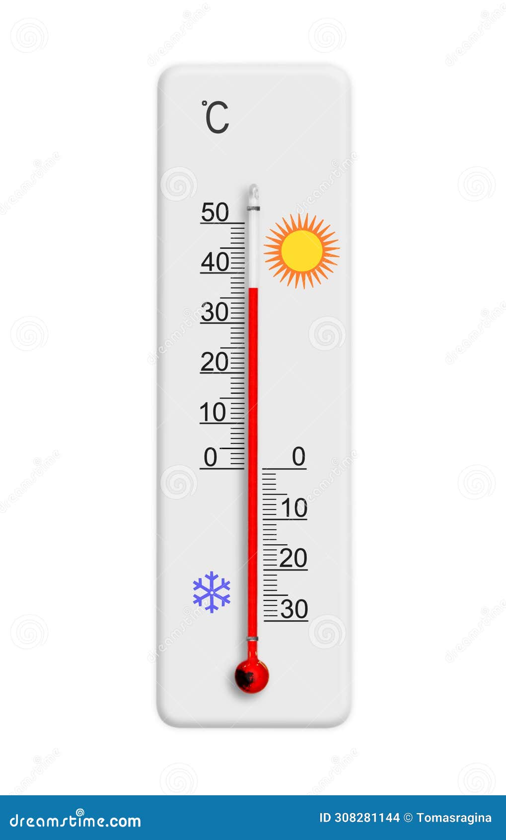 Celsius Scale Thermometer for Measuring Weather Temperature ...