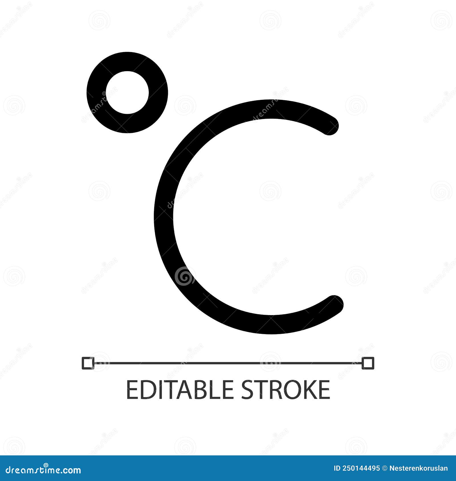 Celsius Temperature Scale White Linear Ui Icon Stock Vector ...