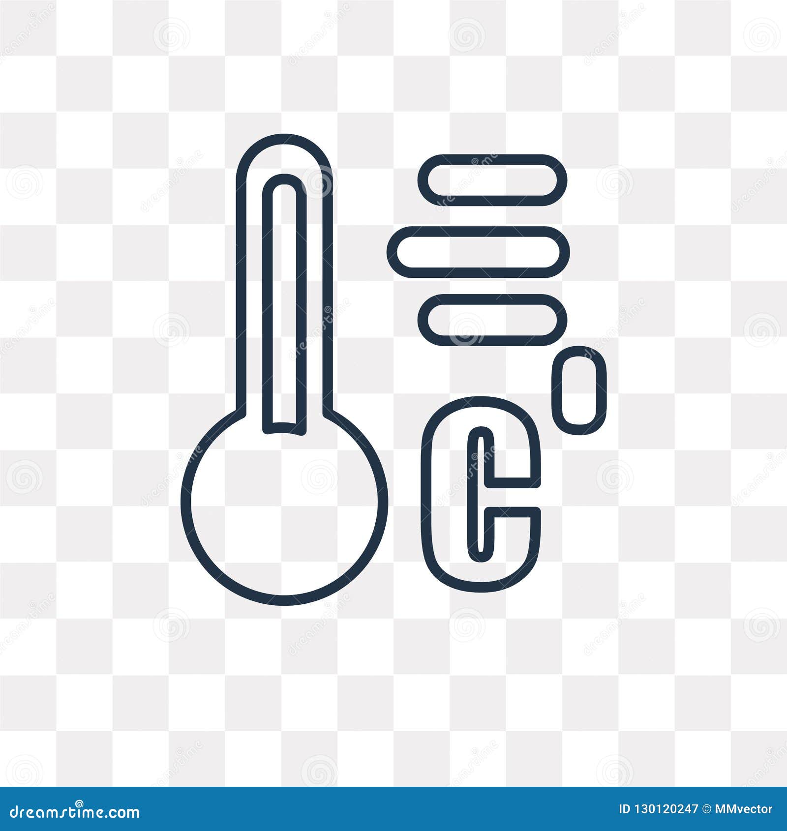 Celsius Vector Icon Isolated on Transparent Background, Linear C Stock ...
