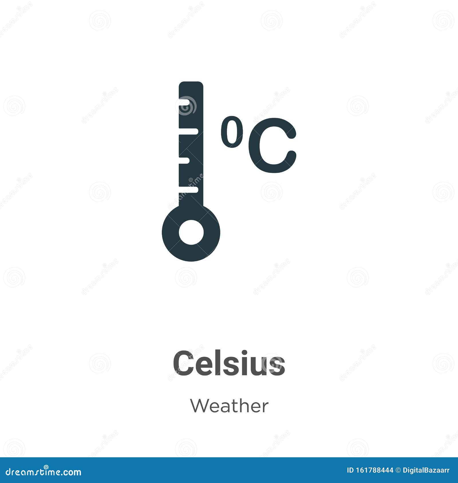 Celsius Vector Icon on White Background. Flat Vector Celsius Icon ...
