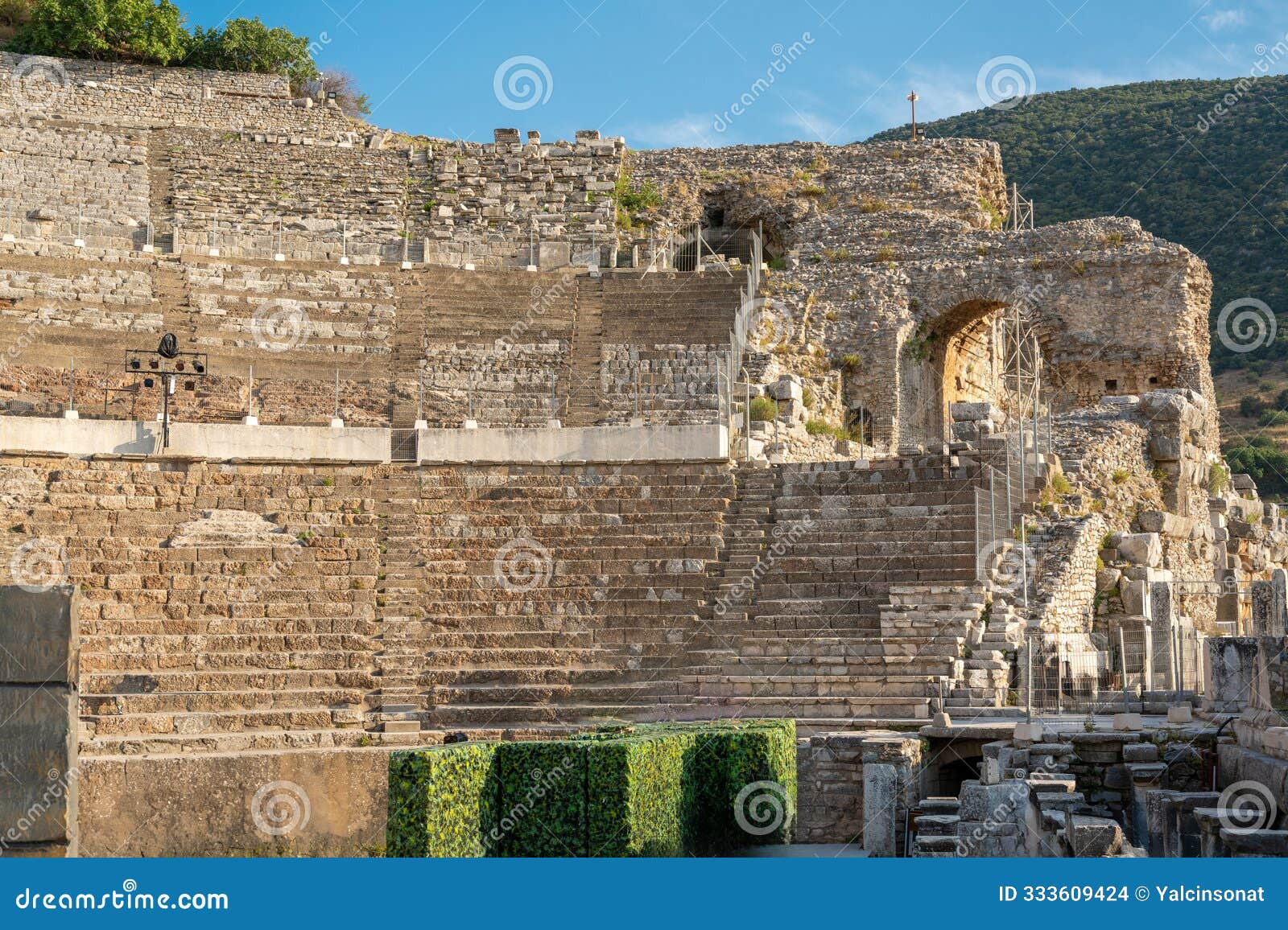 Celsus Library in the Ancient City of Ephesus with Its Magnificent View ...