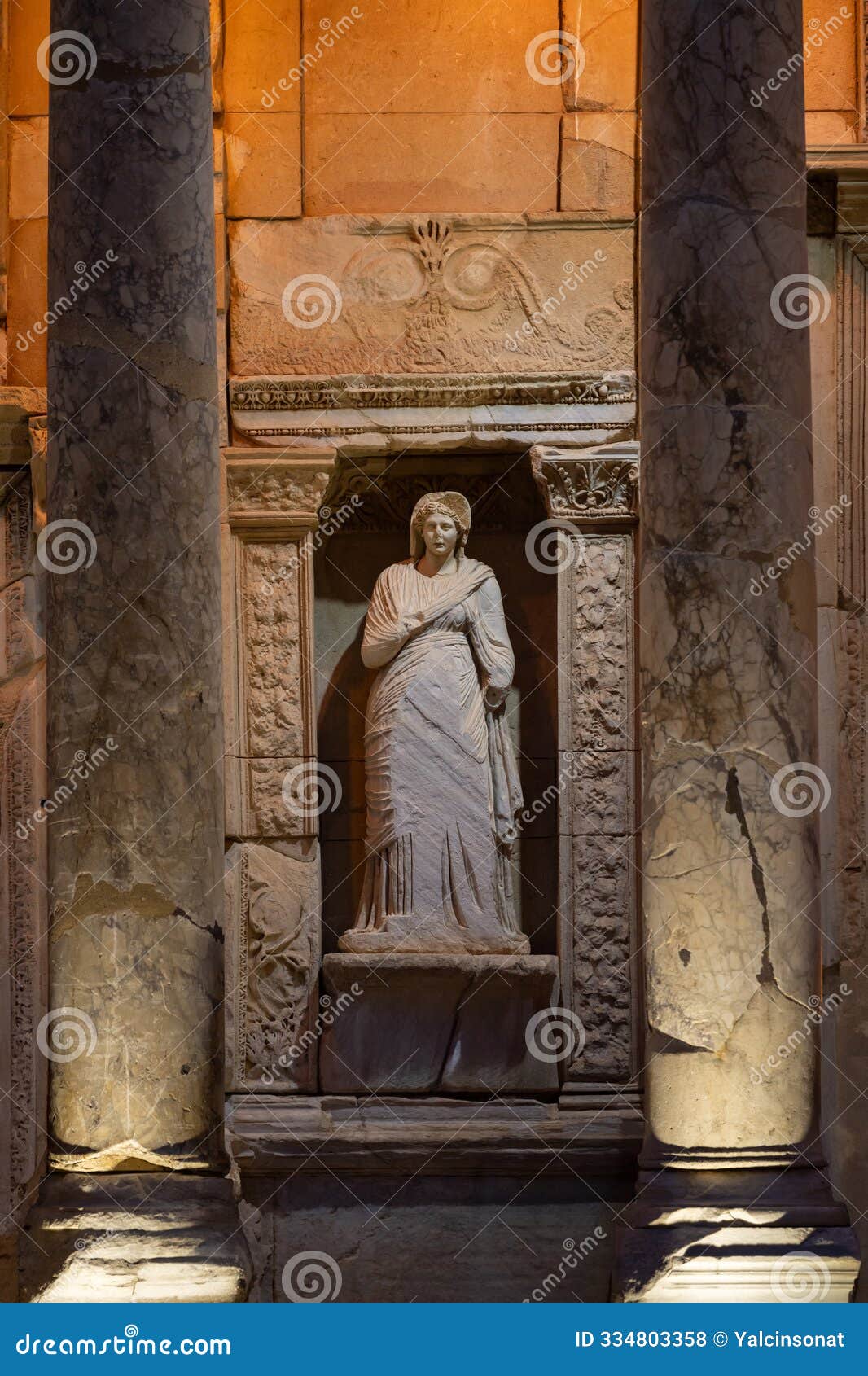 Celsus Library in the Ancient City of Ephesus with Its Magnificent View ...