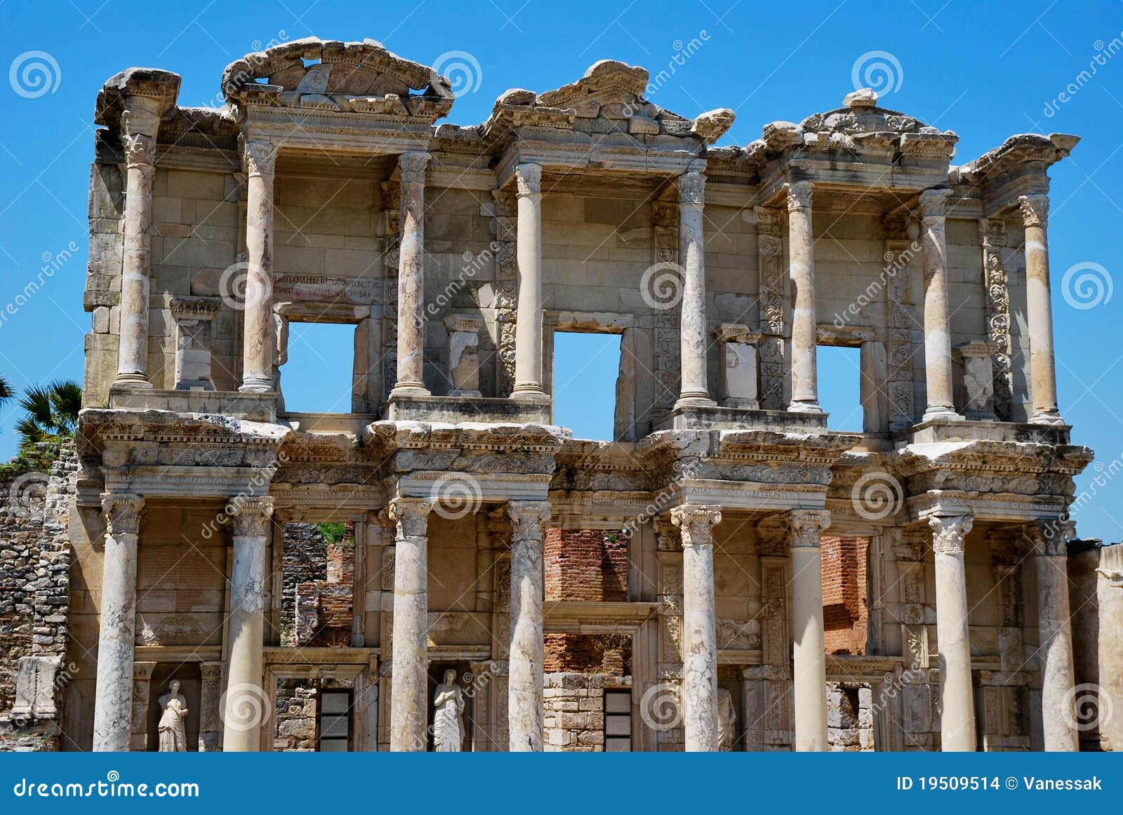 The Celsus Library in Ephesus Stock Photo - Image of travel, ephese ...