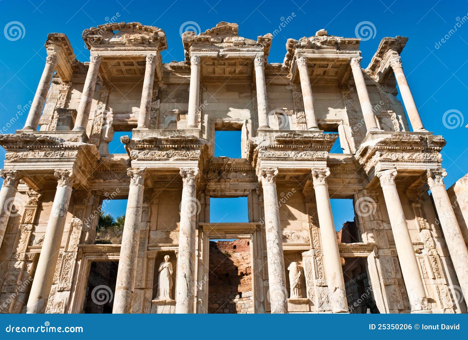 Celsus Library in Ephesus stock photo. Image of destination - 25350206