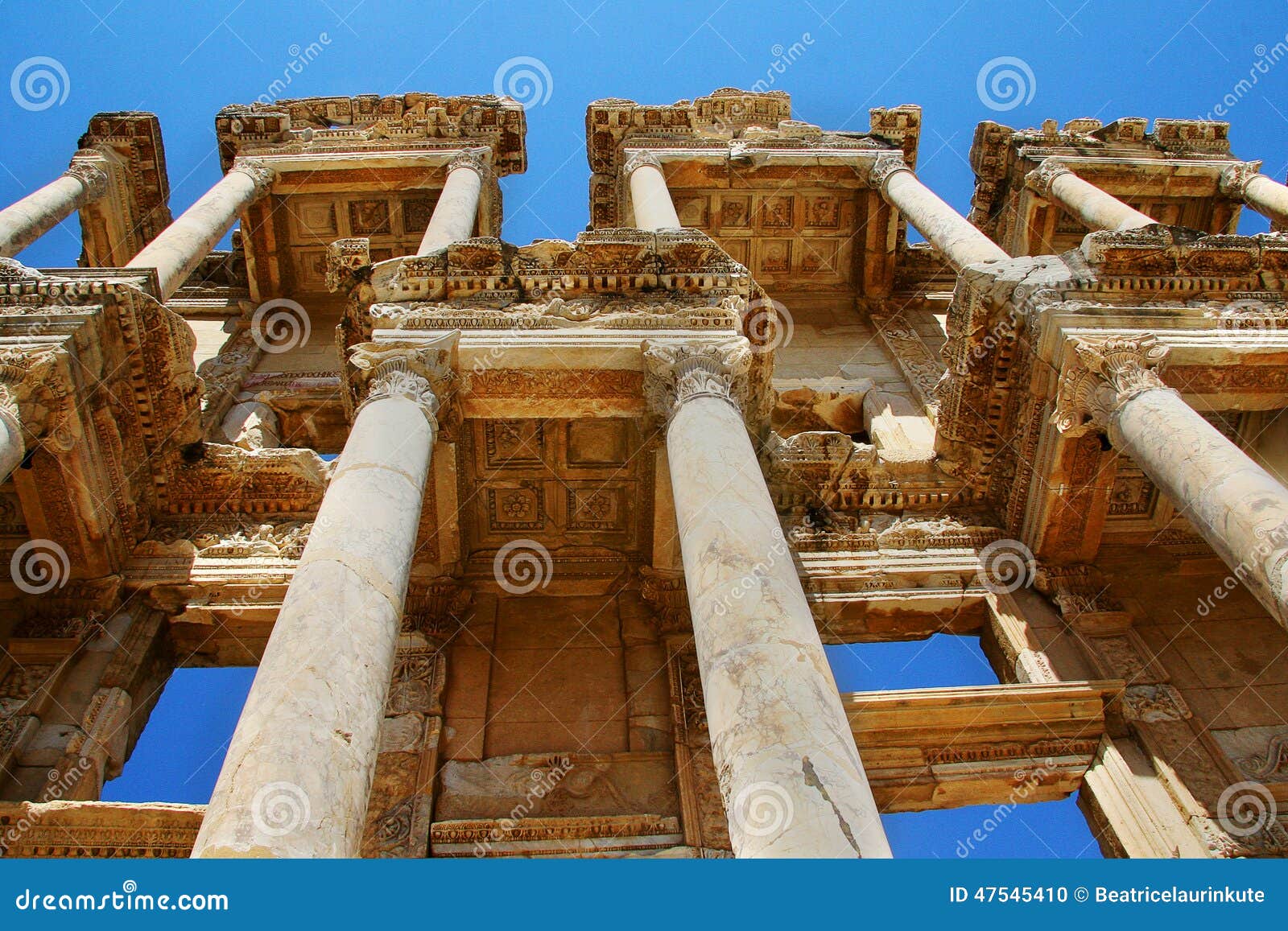Celsus Library, Ephesus stock photo. Image of city, ionic - 47545410