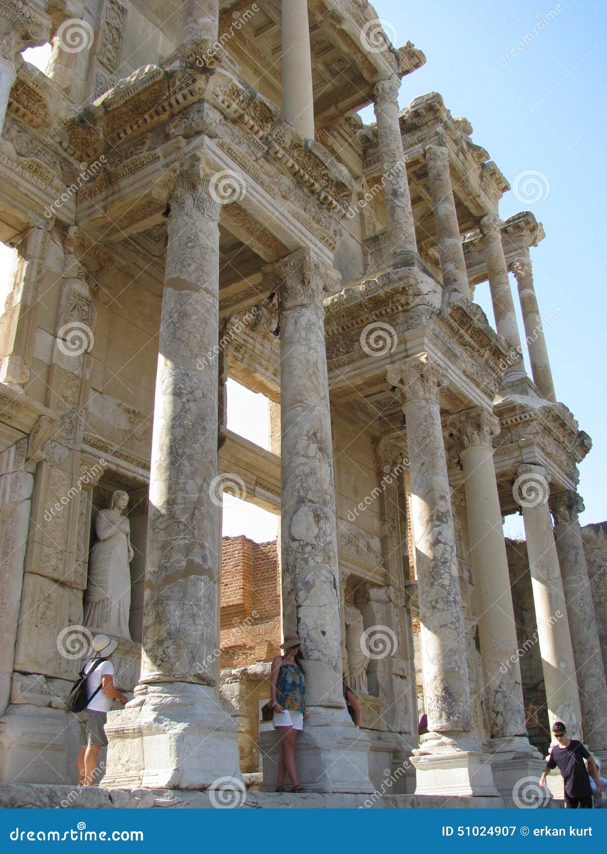 Celsus library in Ephesus editorial photography. Image of formed - 51024907