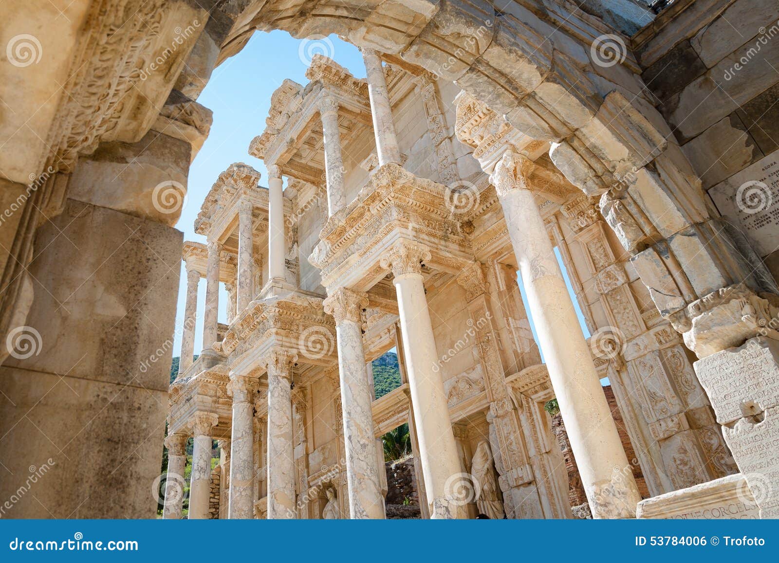 Celsus Library in Ephesus stock photo. Image of caesar - 53784006