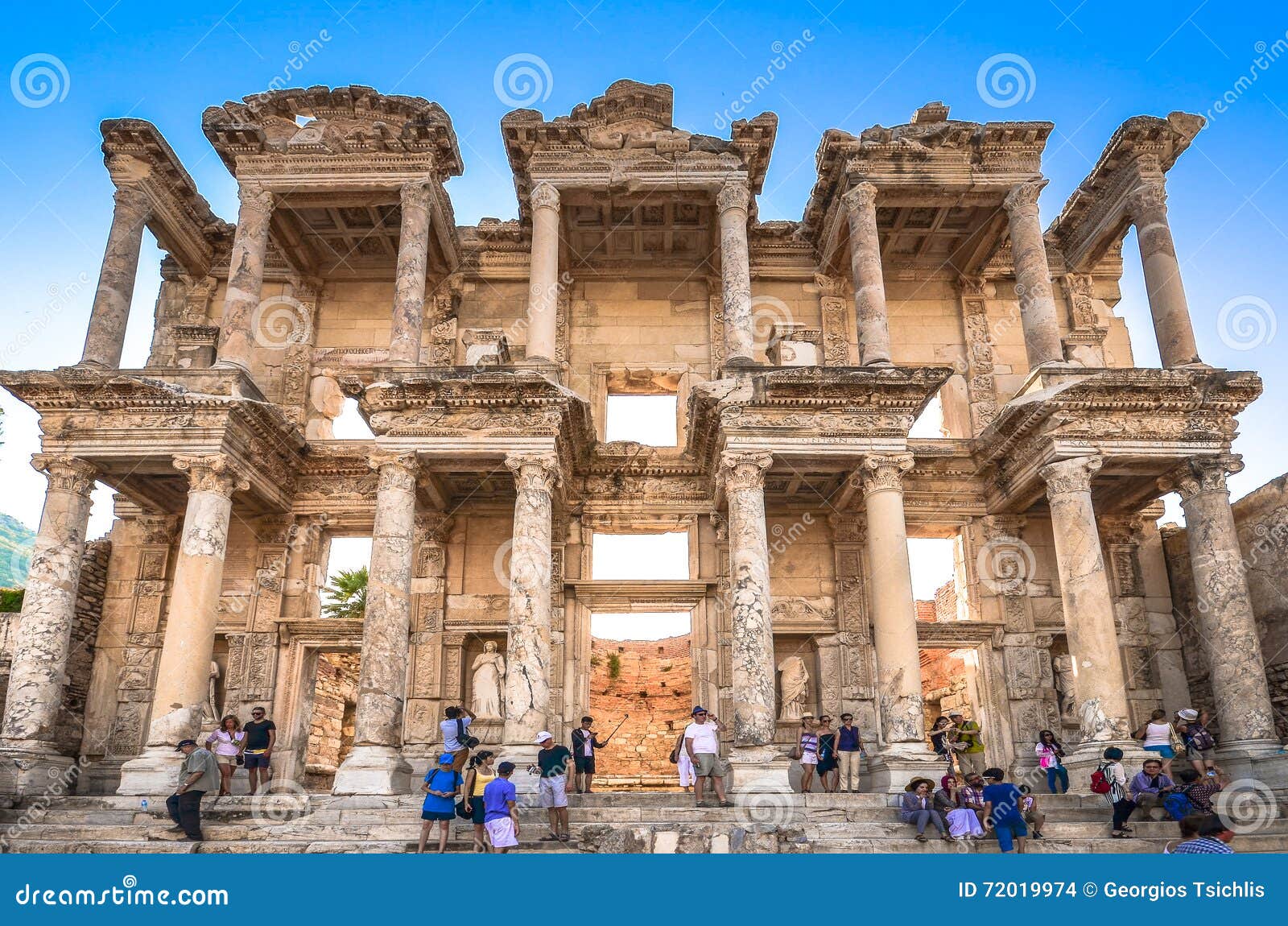 Celsus Library in Ephesus, Turkey Editorial Stock Image - Image of ...