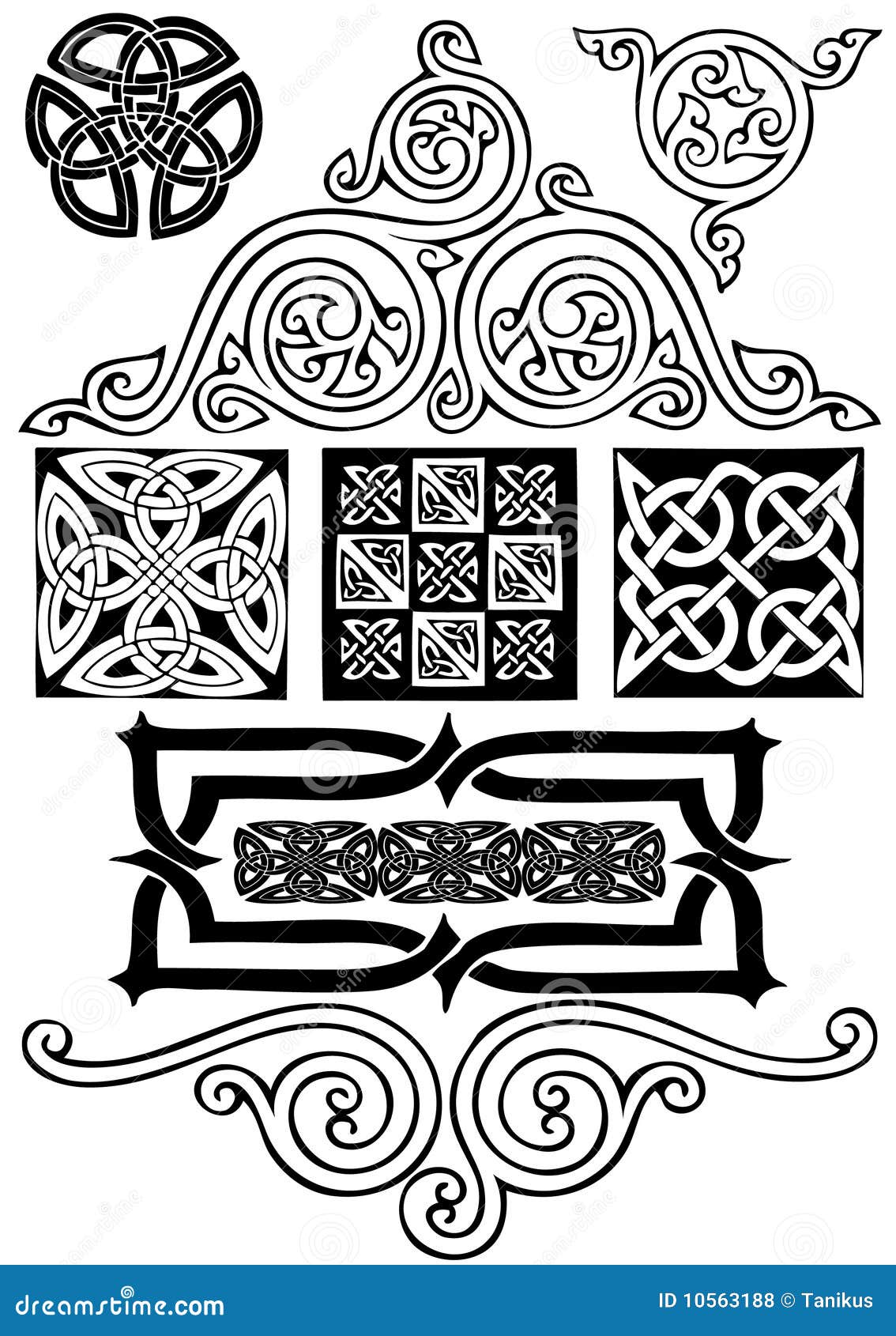 Celtic art-collection. stock illustration. Illustration of ancient ...