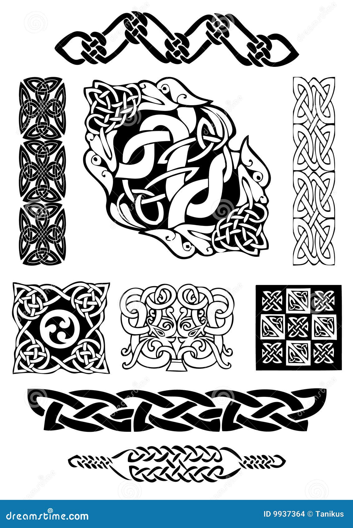 Celtic art-collection. stock illustration. Illustration of fashioned ...