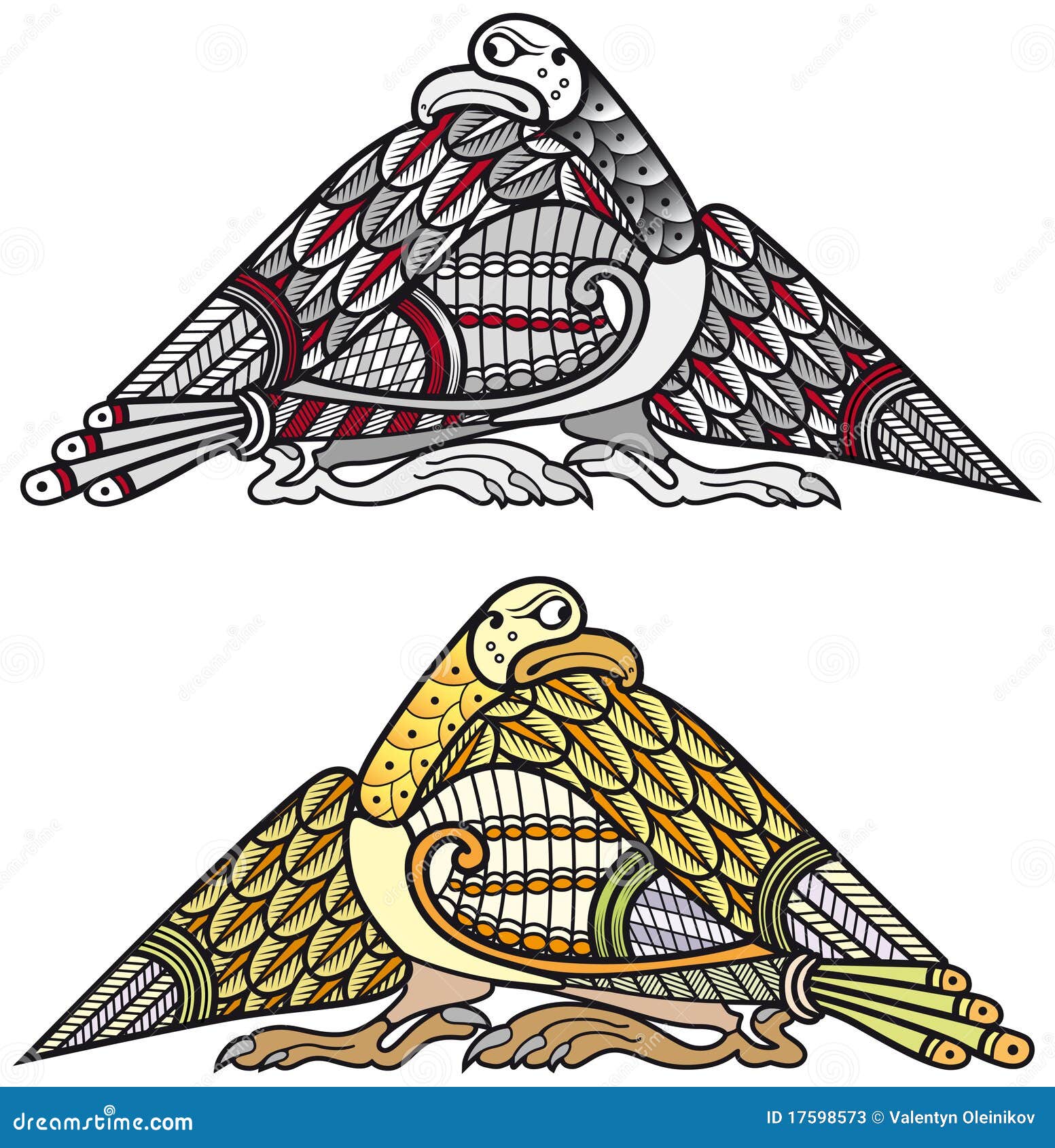 Celtic Birds Design Elements Stock Vector - Illustration of birds ...