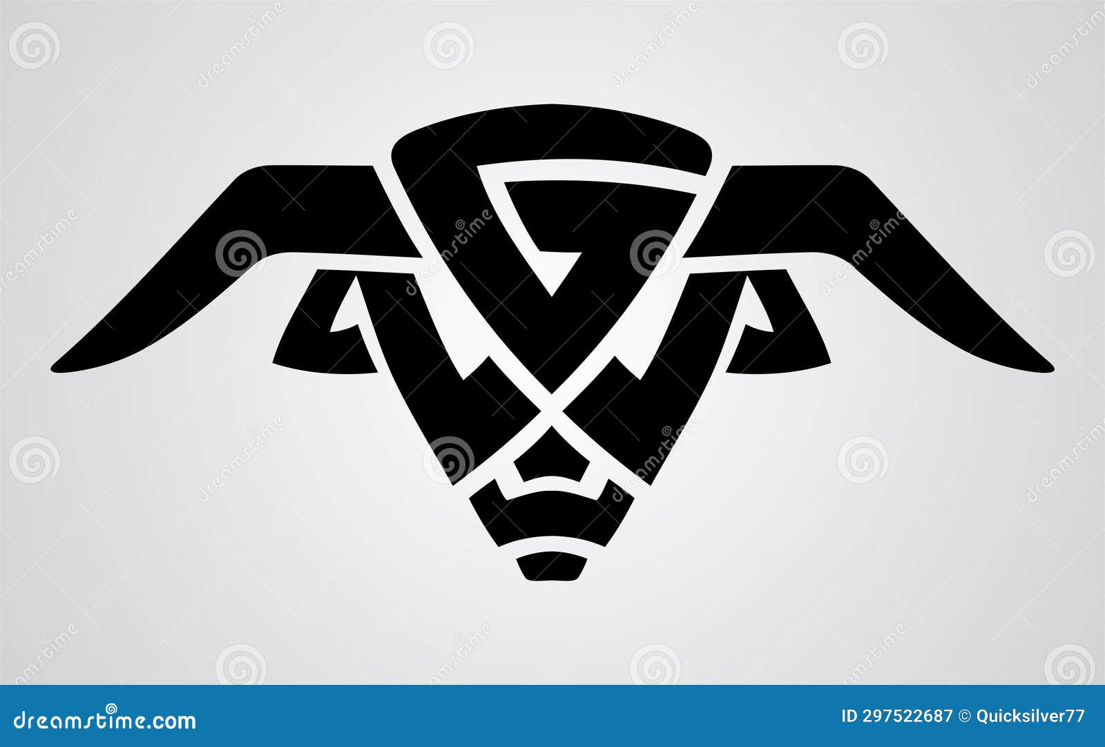Celtic Bull Head Front Abstract Illustration Stock Vector ...