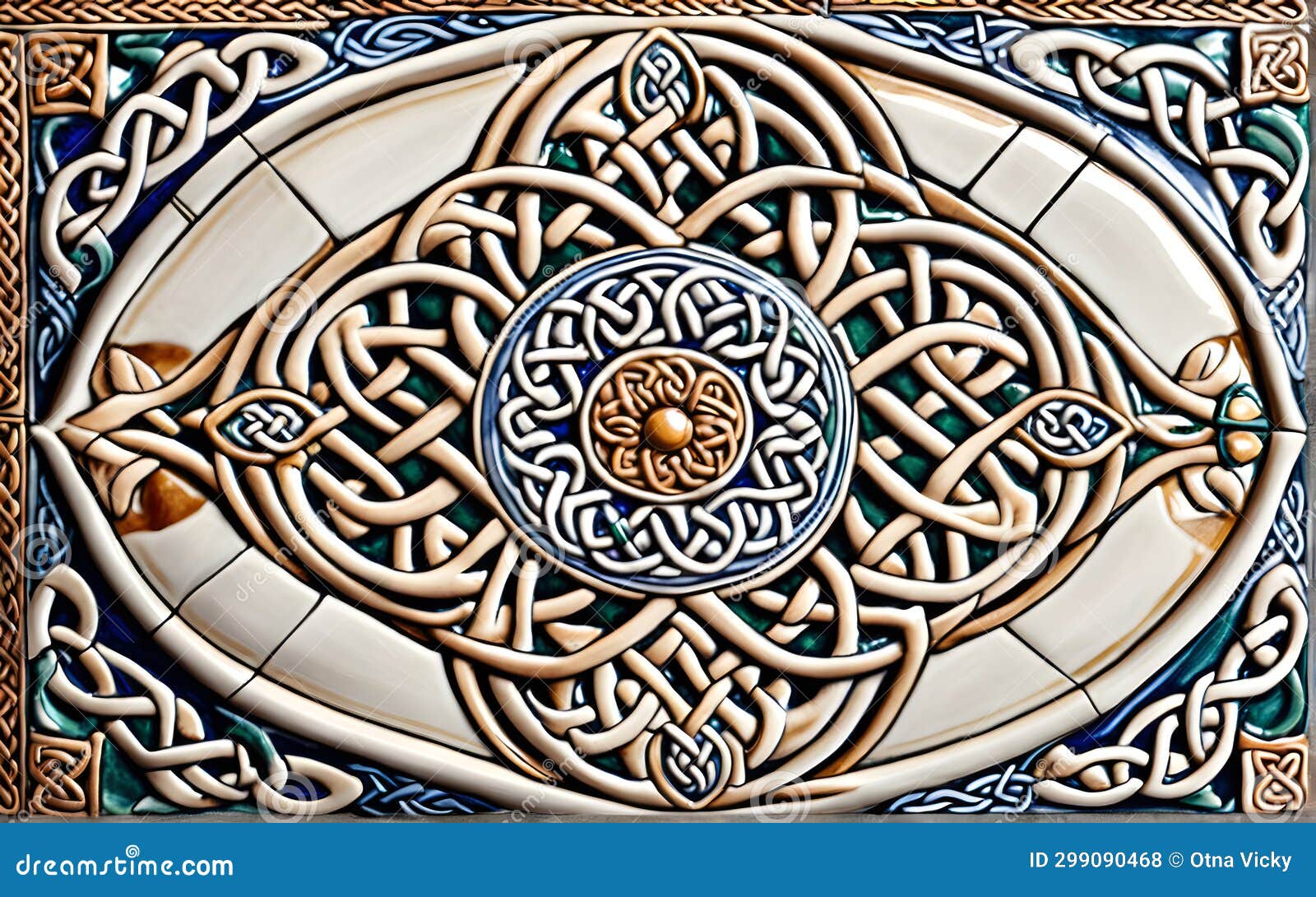 Celtic Ceramic Tile Texture, Classic And Old School With 8K Resolution ...