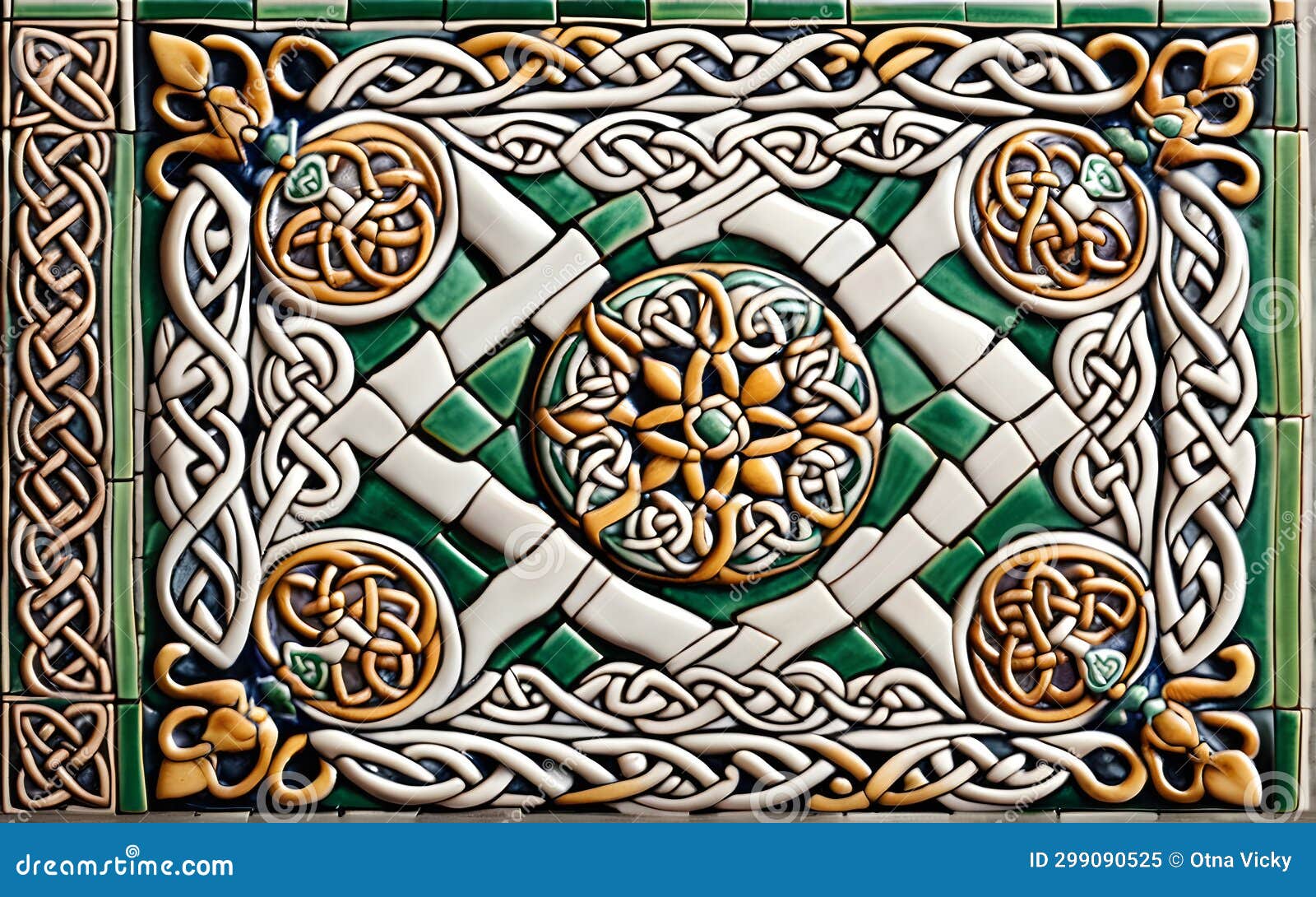 Celtic Ceramic Tile Texture, Classic and Old School with 8K Resolution ...