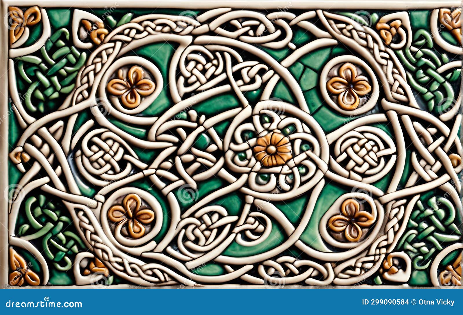 Celtic Ceramic Tile Texture, Classic and Old School with 8K Resolution ...