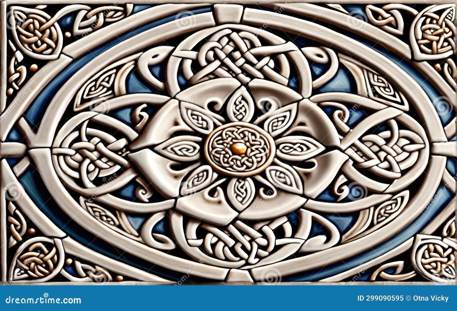 Celtic Ceramic Tile Texture, Classic and Old School with 8K Resolution ...