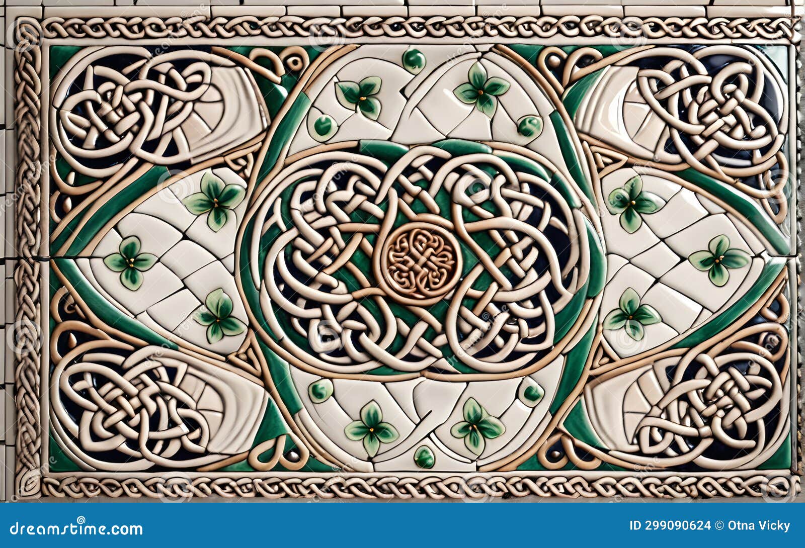 Celtic Ceramic Tile Texture, Classic and Old School with 8K Resolution ...
