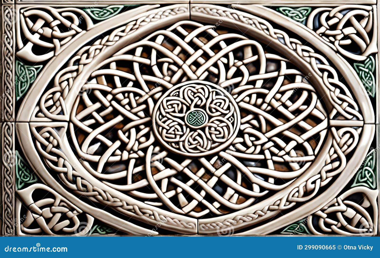 Celtic Ceramic Tile Texture, Classic and Old School with 8K Resolution ...