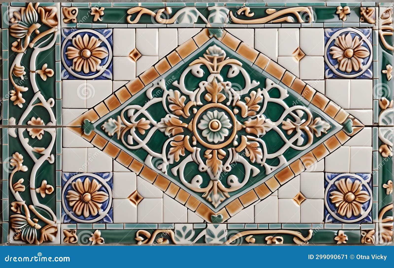 Celtic Ceramic Tile Texture, Classic and Old School with 8K Resolution ...