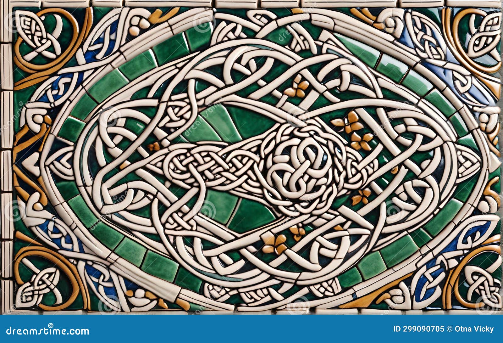 Celtic Ceramic Tile Texture, Classic and Old School with 8K Resolution ...