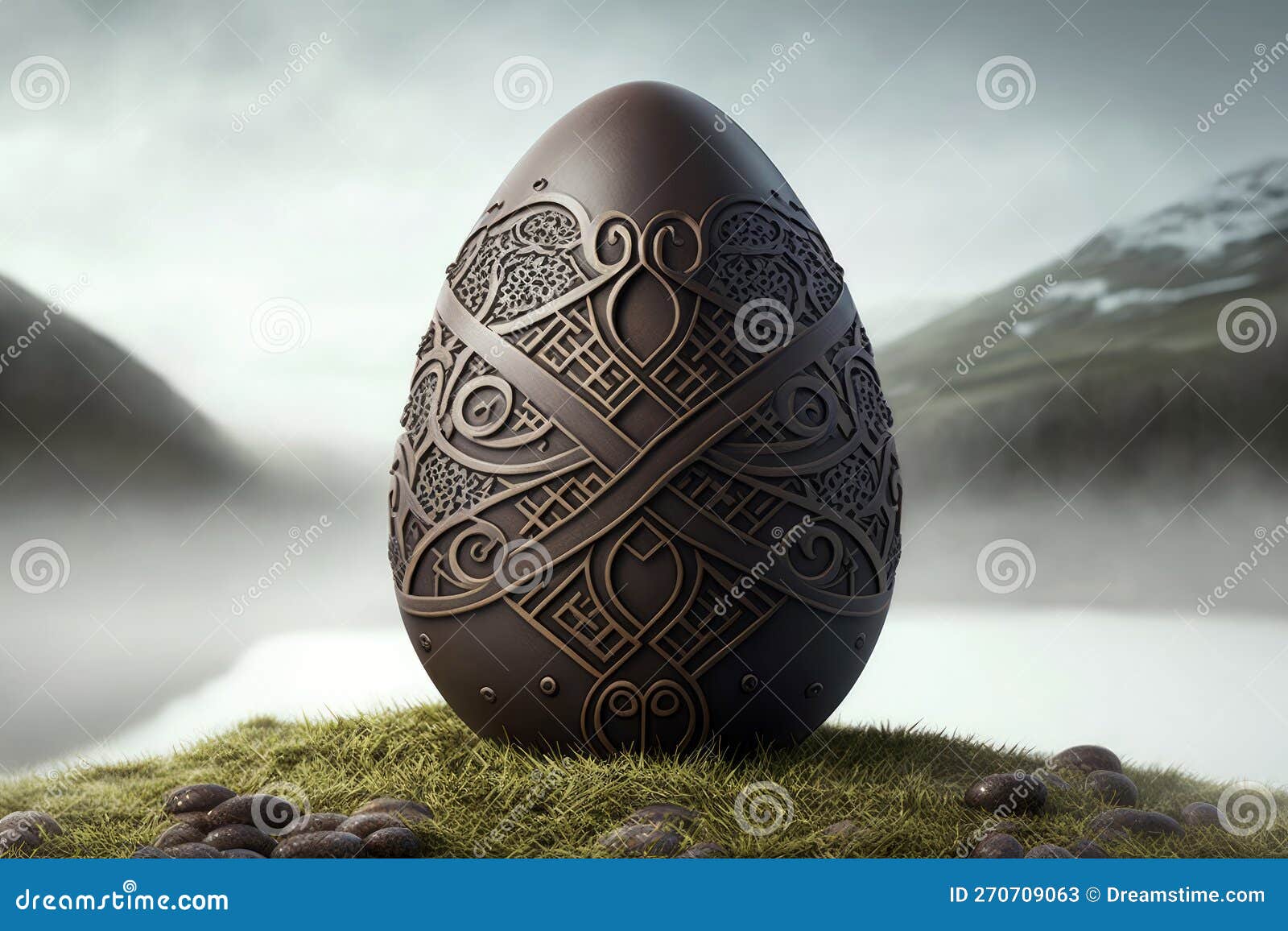 A Celtic Chocolate Easter Egg Stock Illustration - Illustration of ...
