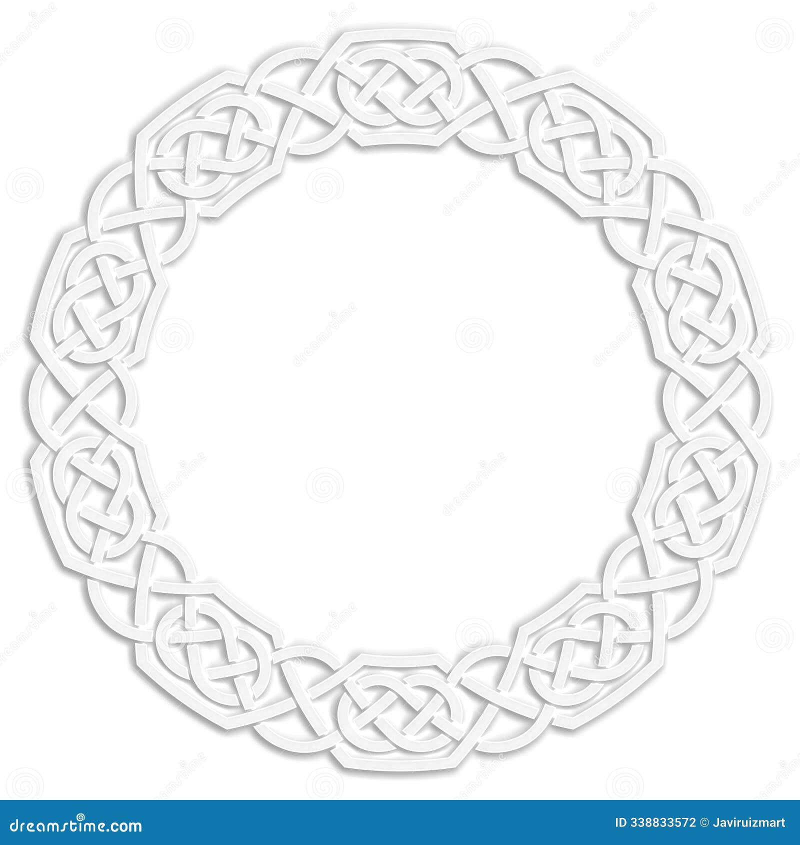 Celtic Circular Frame with Circles, White Stock Photo - Illustration of ...