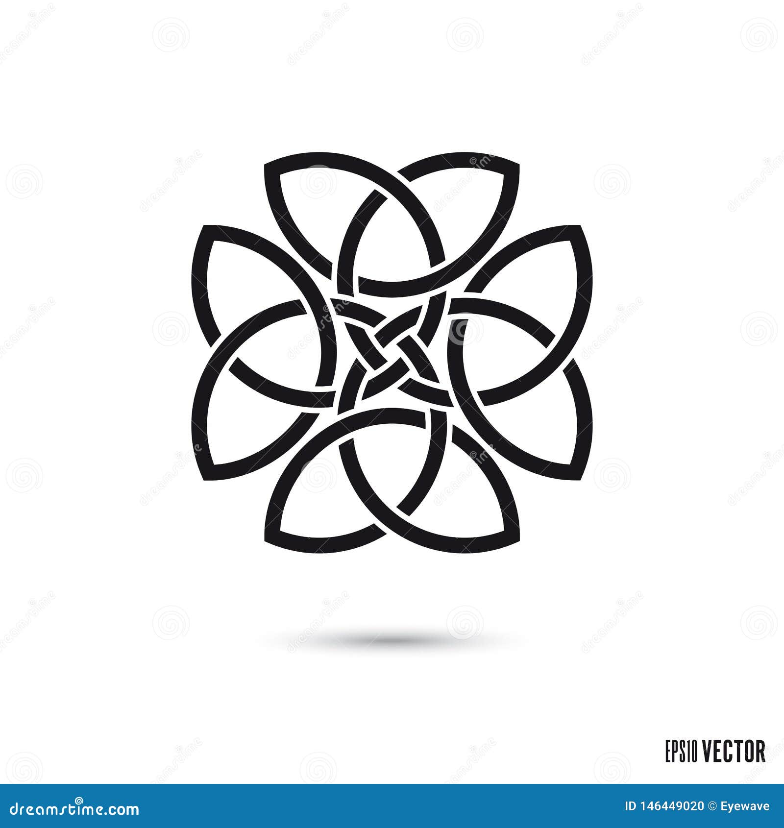 Celtic Clover Knot Symbol Vector Illustration Stock Vector ...